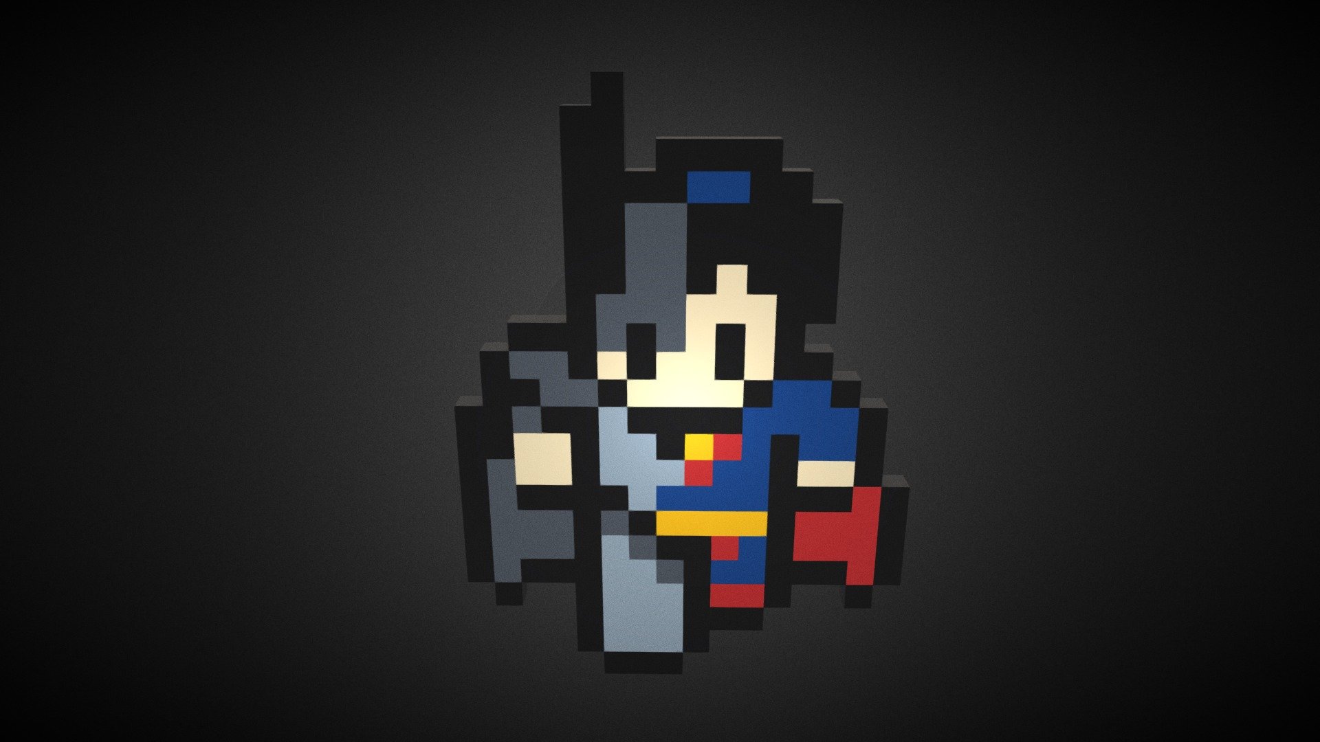 Composite Superman Pixel / Voxel Art - Buy Royalty Free 3D model by ...