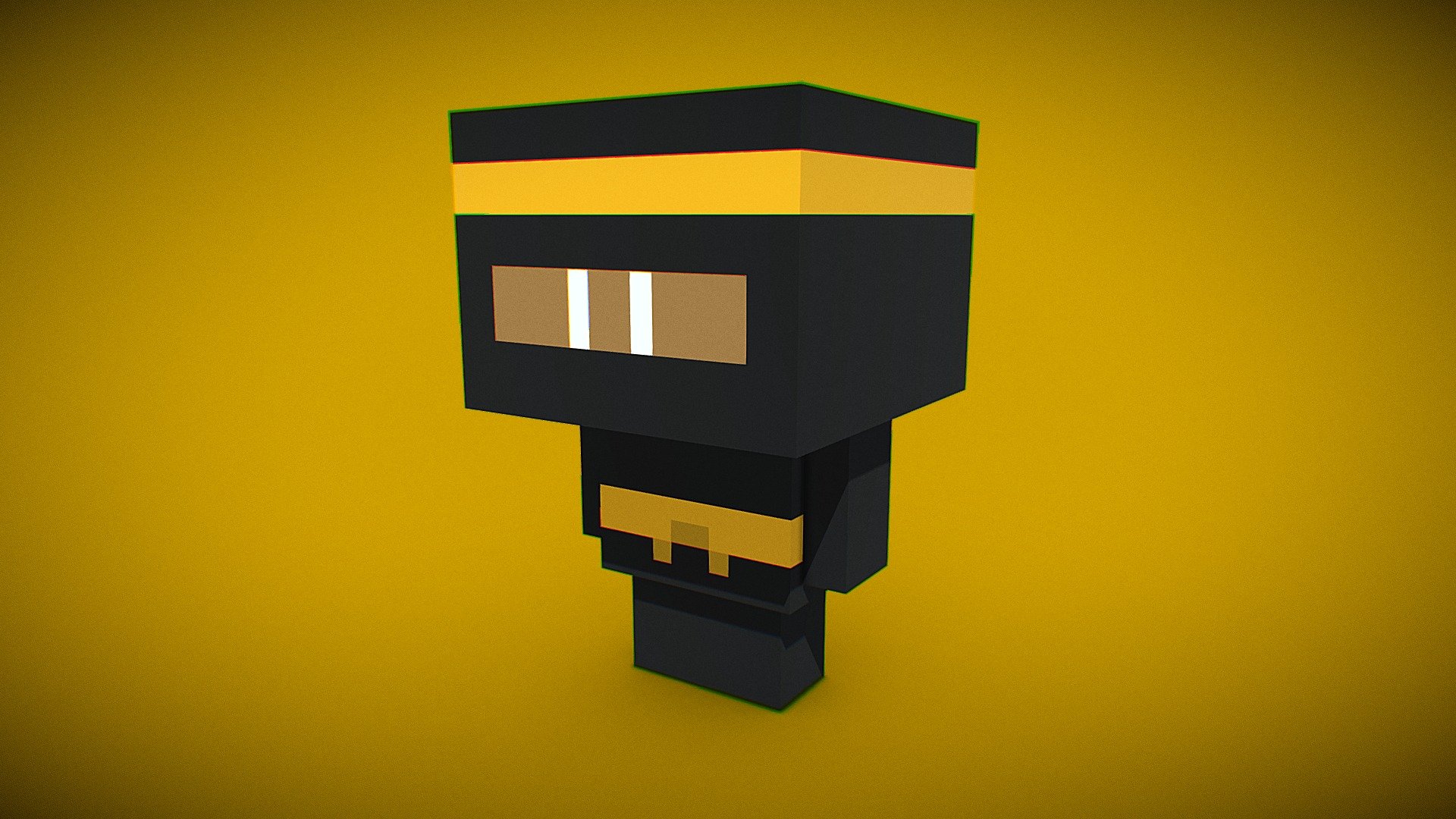 Ninja (Yellow) - Download Free 3D model by Jumping Jax (@JumpingJax ...