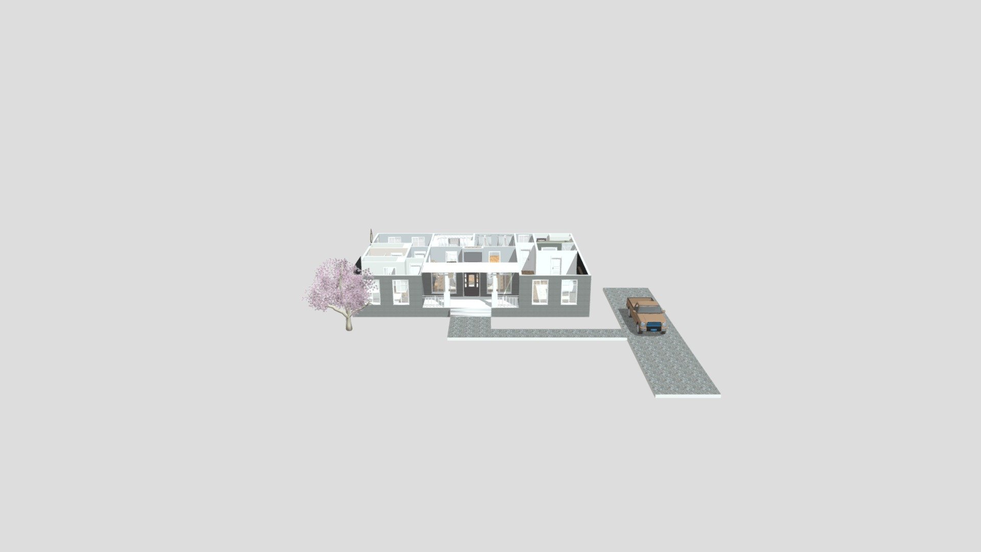 Young Family Ranch House - Download Free 3D model by Home Design 3D ...
