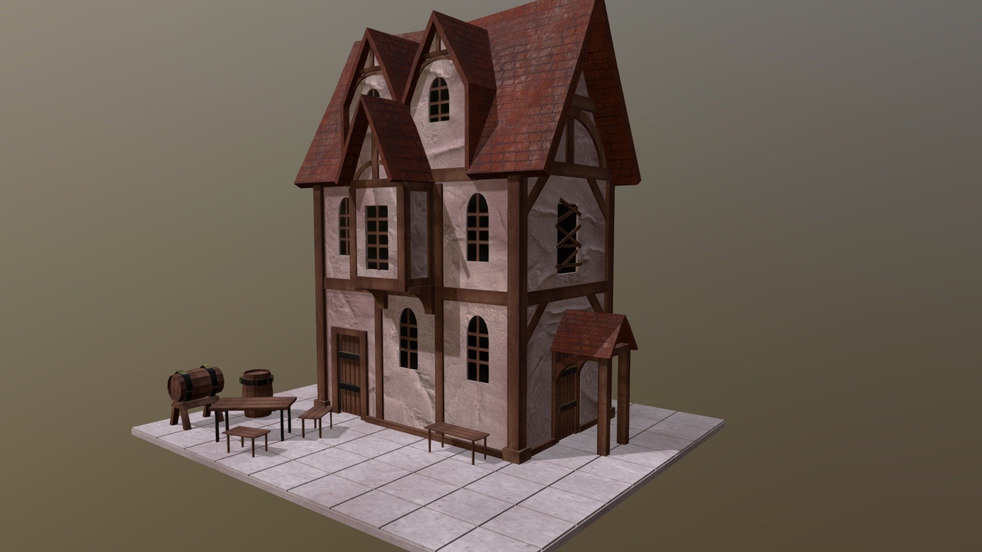 Tavern - 3D model by lizzybepainting [52bf01a] - Sketchfab