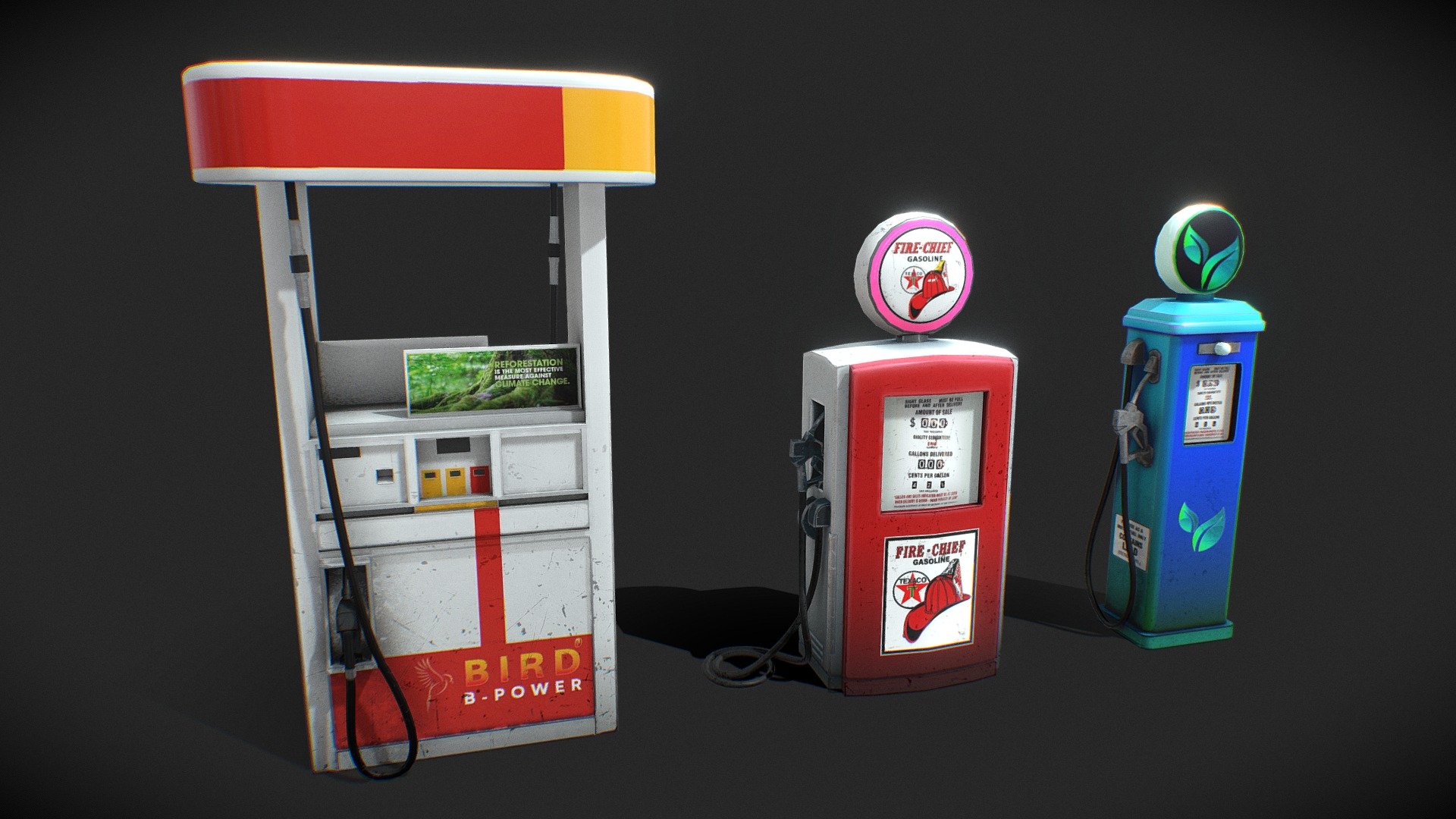 Gas Station pump - 3D model by Aong [52c0066] - Sketchfab
