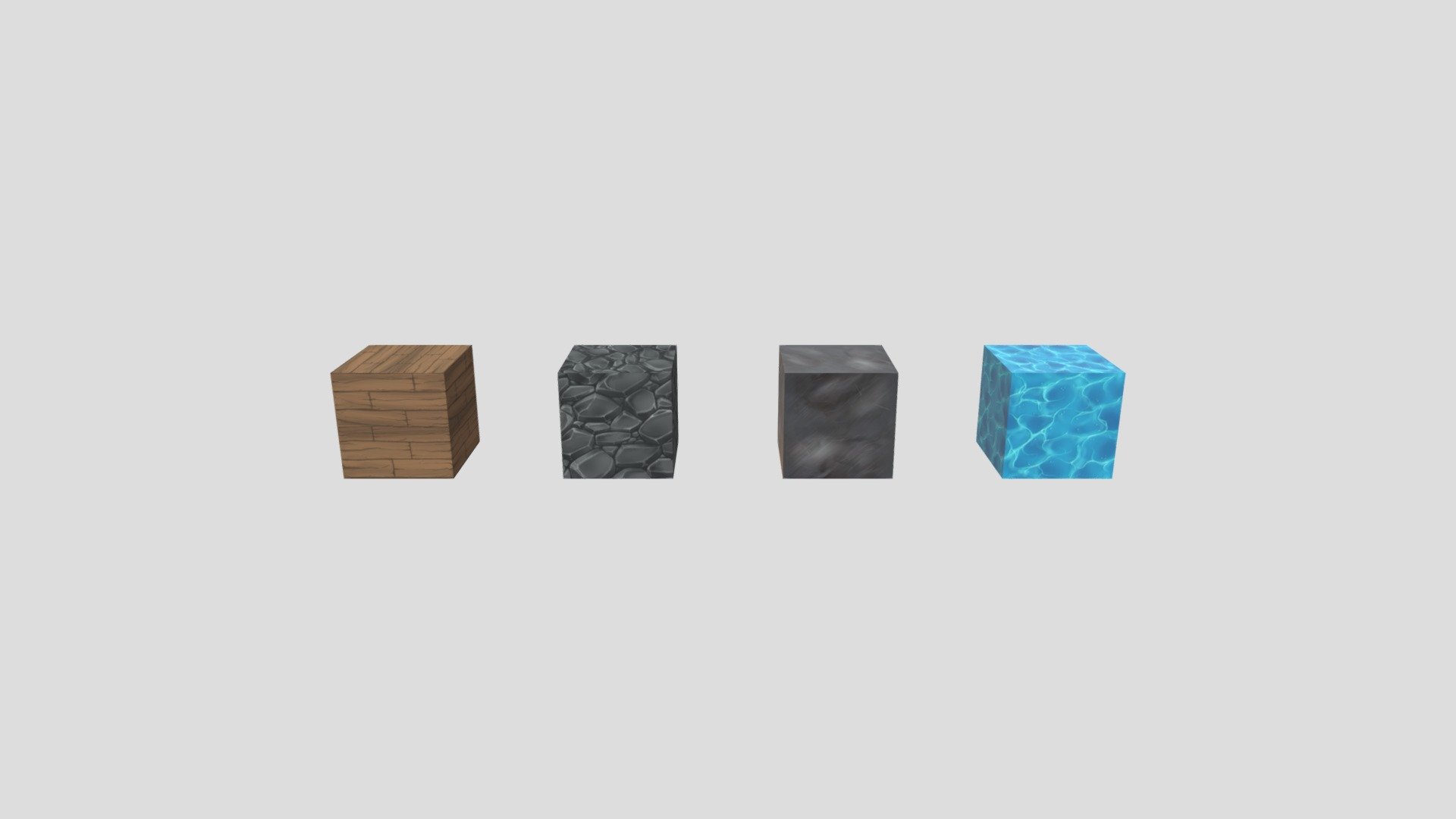 Cubes with handpainted textures - 3D model by i hate avocados (@ihateavocados) [52c1deb] - Sketchfab