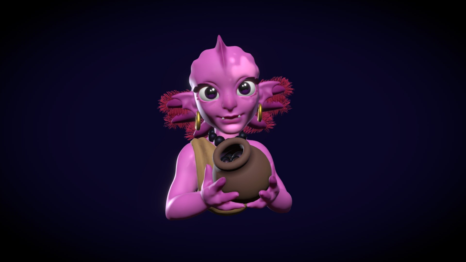 Axolotl mermaid - 3D model by RoseRedTiger [52cd8cb] - Sketchfab