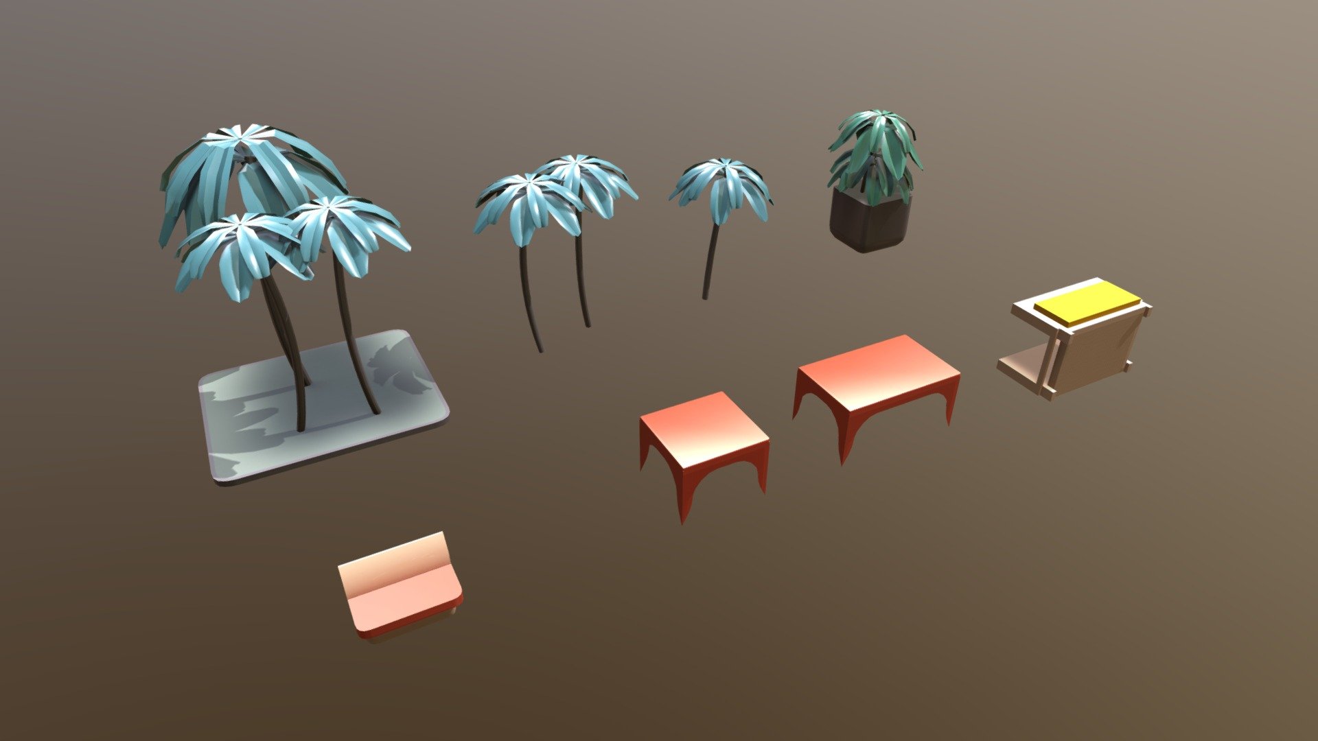 Cartoon outdoor cute plant low poly kit - 3D model by StarryNight_Doris ...