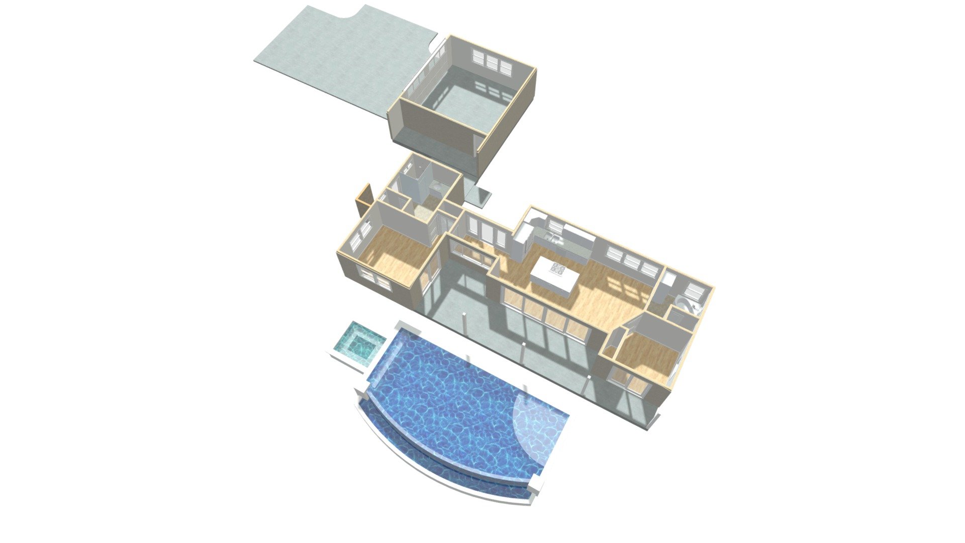 e-2 Morgan Ohana RENO w-Pool & Spa PRELIM PLAN - 3D model by Pro Draft ...