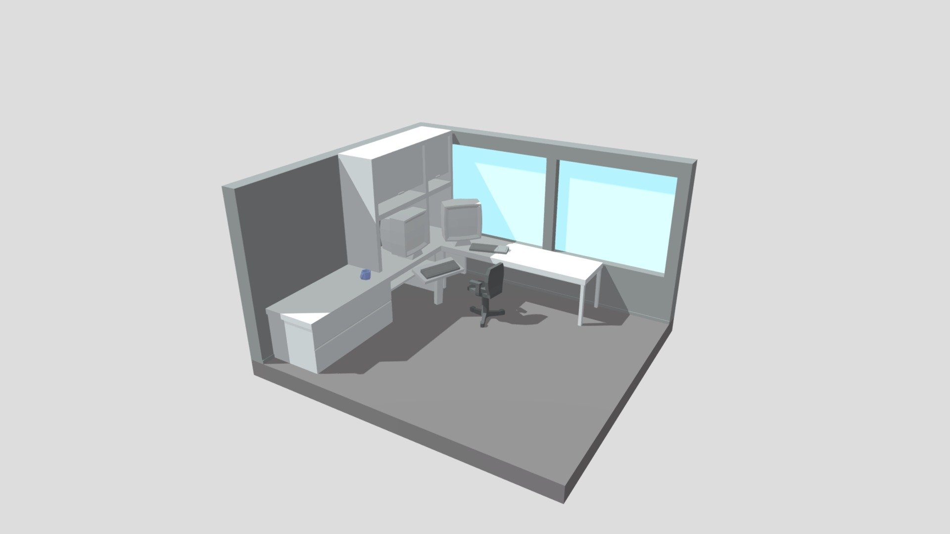 Blender: Low poly office - 3D model by raya.creates [52d2248] - Sketchfab