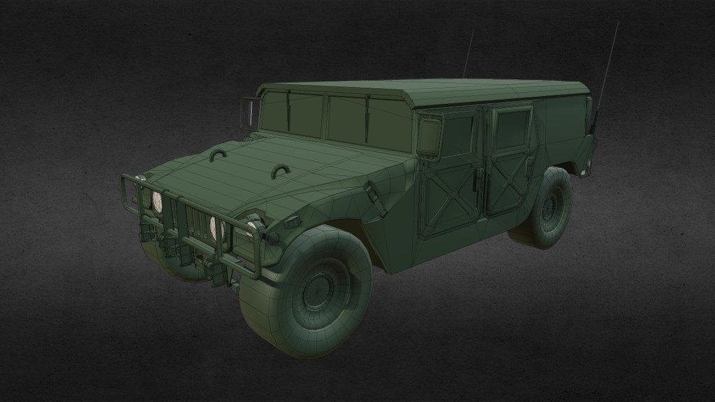 Humvee_ Low Poly Model - 3D model by Robonoid (@jijo) [52db684] - Sketchfab