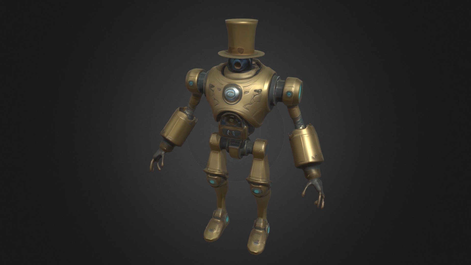 Steampunk Humanoid Robot - 3D model by Gustavo Bigelli (@gubigelli ...