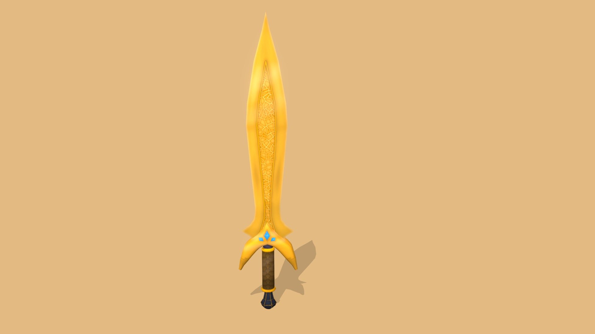 Gold Sword - 3D model by Sam (@Sam_1234) [52e9fda] - Sketchfab