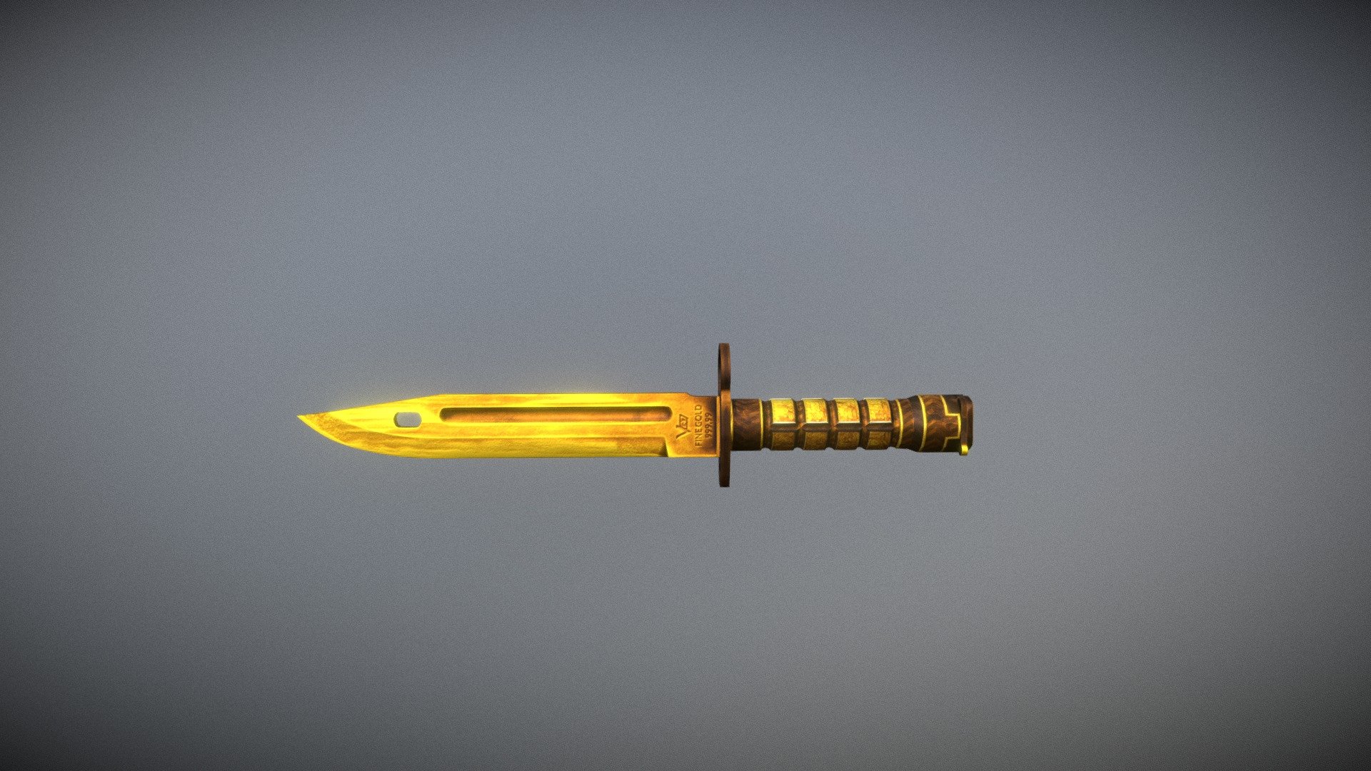 Bayonet | Fine Gold - 3D model by Laax [52ecb6e] - Sketchfab