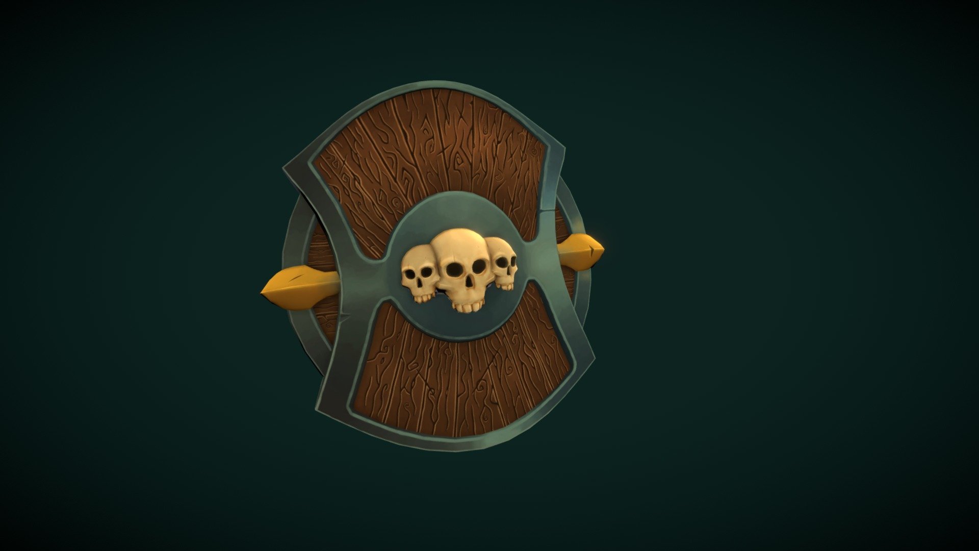 Stylized Skull Shield - 3D model by Tomek Wodowski (@tomekwodowski ...