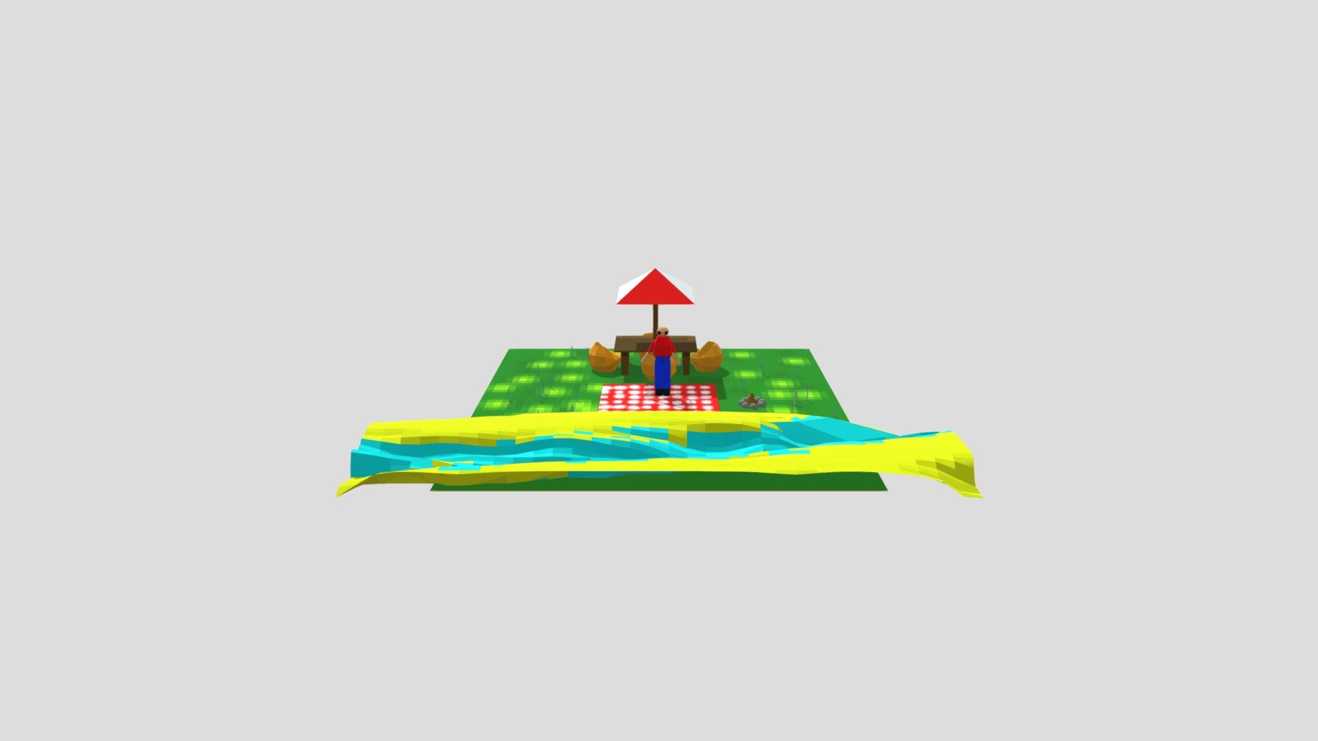 Picnic - Download Free 3D model by lady.marsha [52f10c8] - Sketchfab