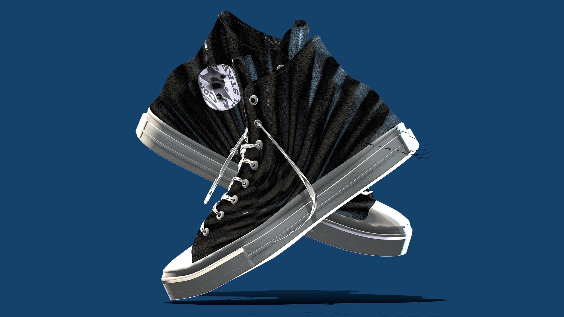 Converse All Stars. Black. 3D Model. PBR. - Download Free 3D model by ...