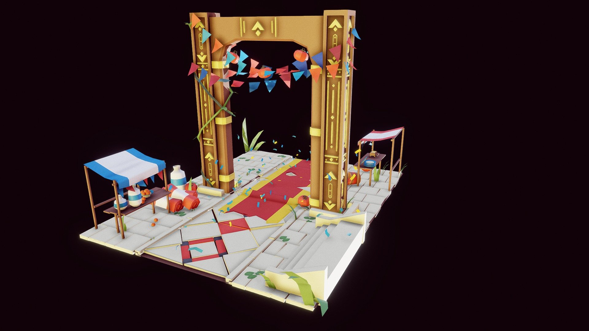 Market - 3D model by davidvanrijn [52fcd42] - Sketchfab