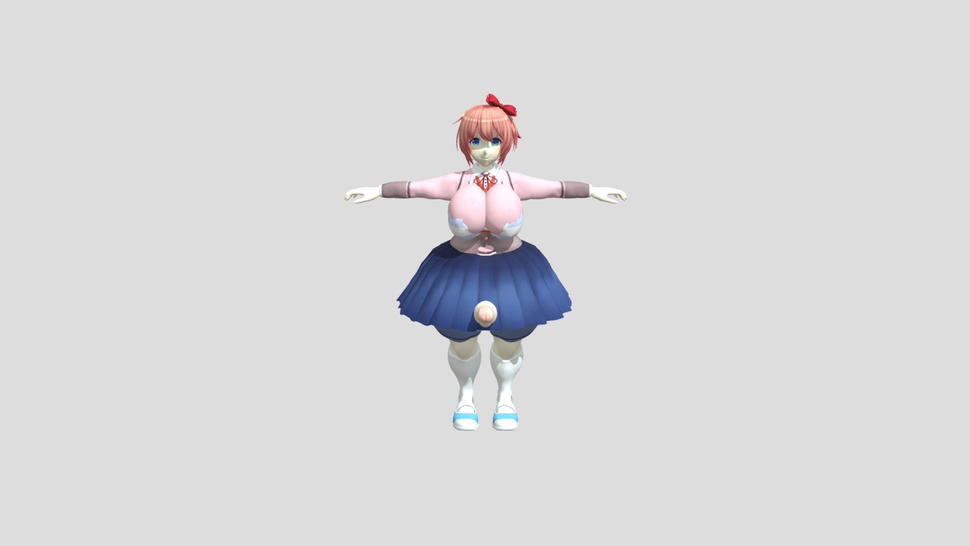 KM Sayori futa - Download Free 3D model by nno (illkoon) (@nno098764321) [5303f41] - Sketchfab