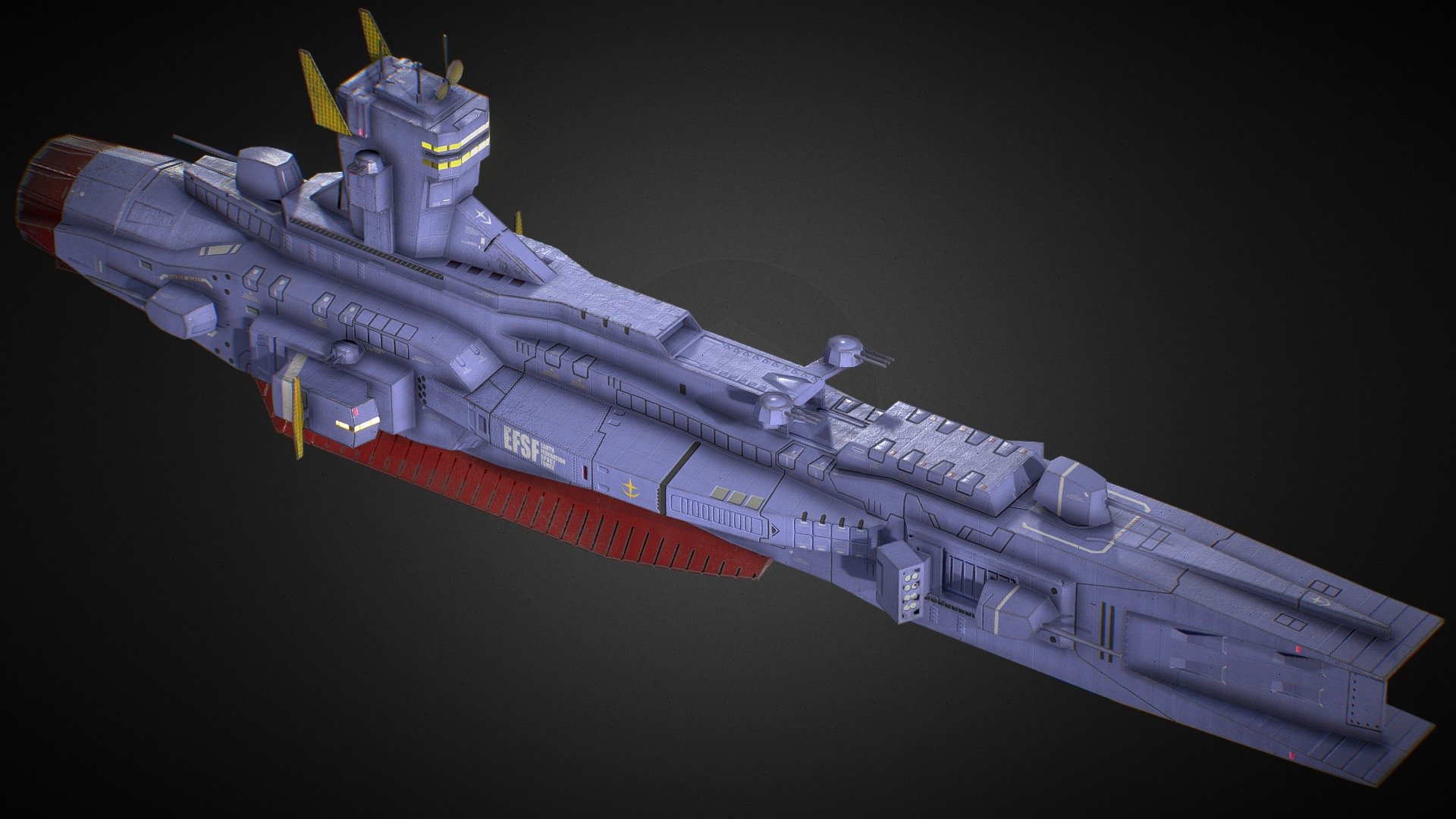 EFF Salamis Class SpaceCruiser Federation Colour - 3D model by One Year ...