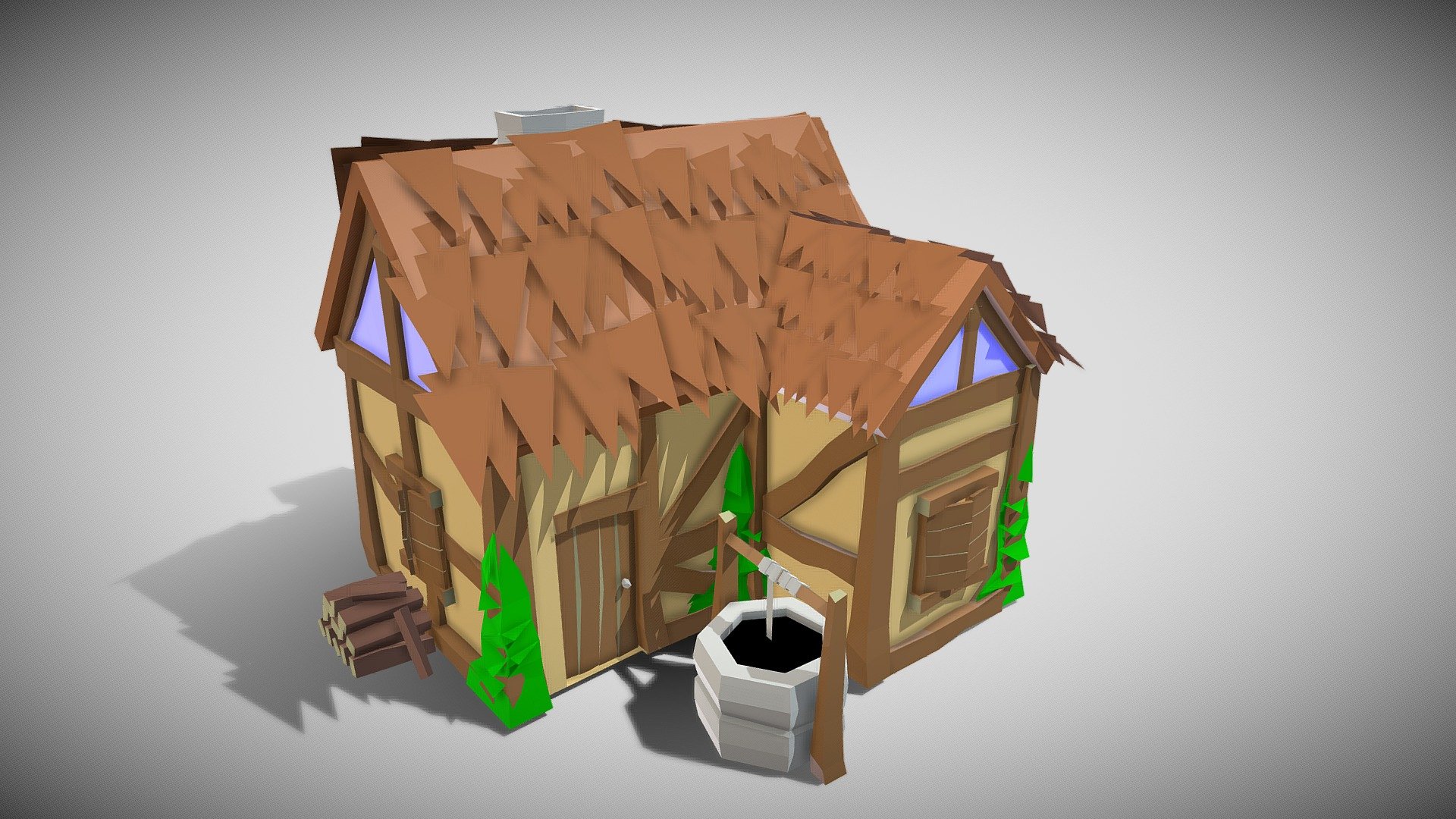 Low poly Village House Cute - Download Free 3D model by packy films ...