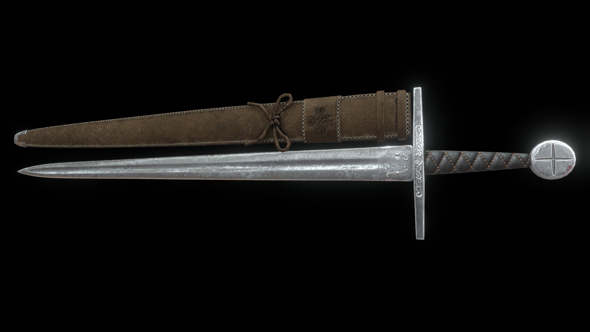 Medieval Sword & Sheath - Buy Royalty Free 3D model by wolfgar74 ...