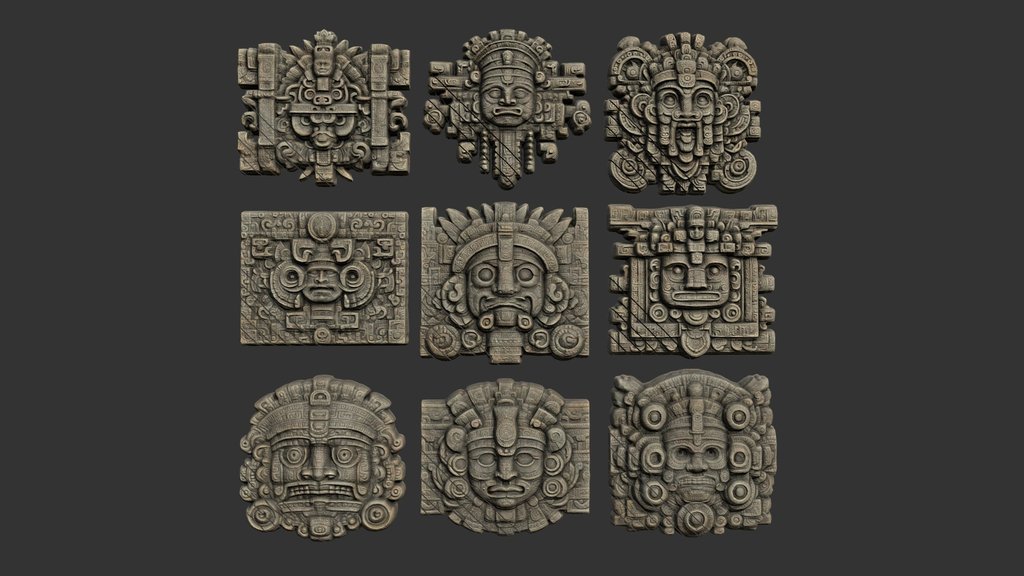 Mayan Inca Aztec - A 3D model collection by Mega 3D (@3dlandscape ...