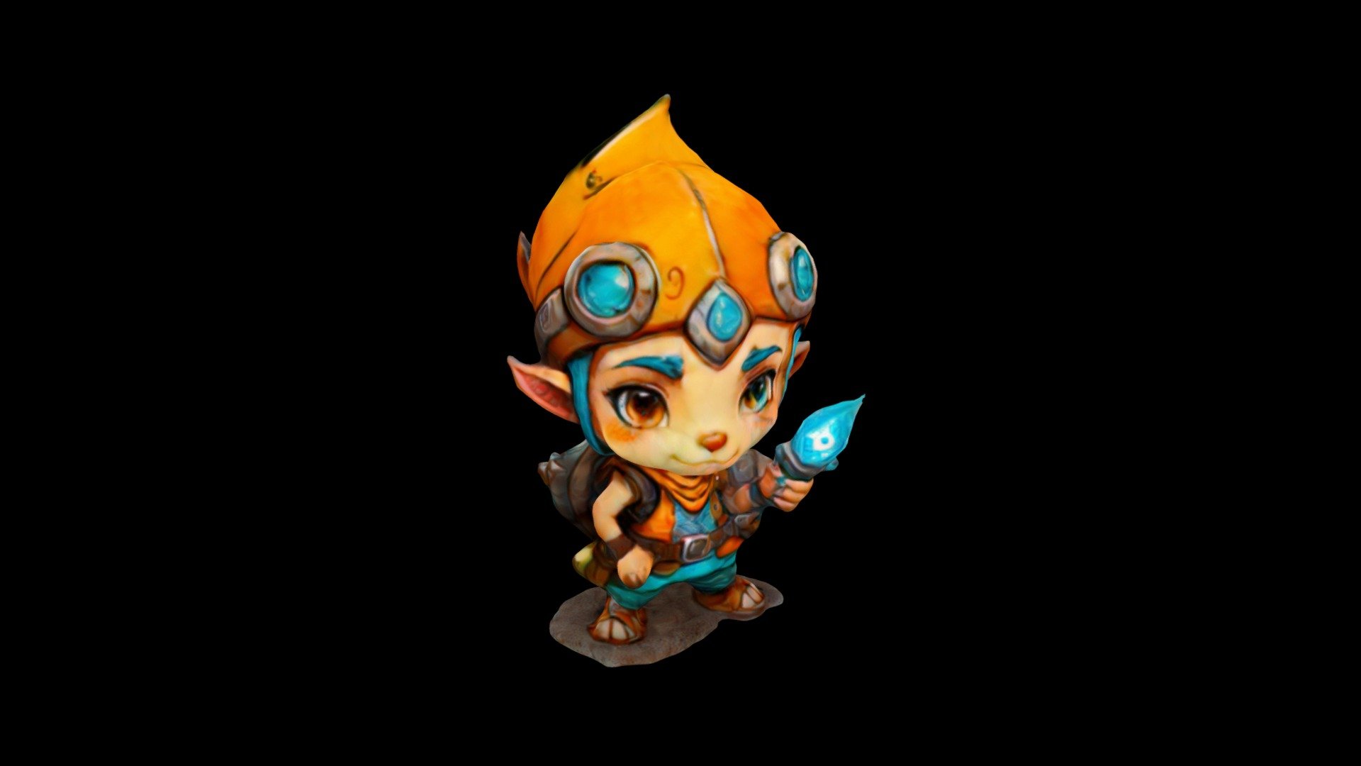 a cute cartoon character dressed as a explorer t - Download Free 3D ...