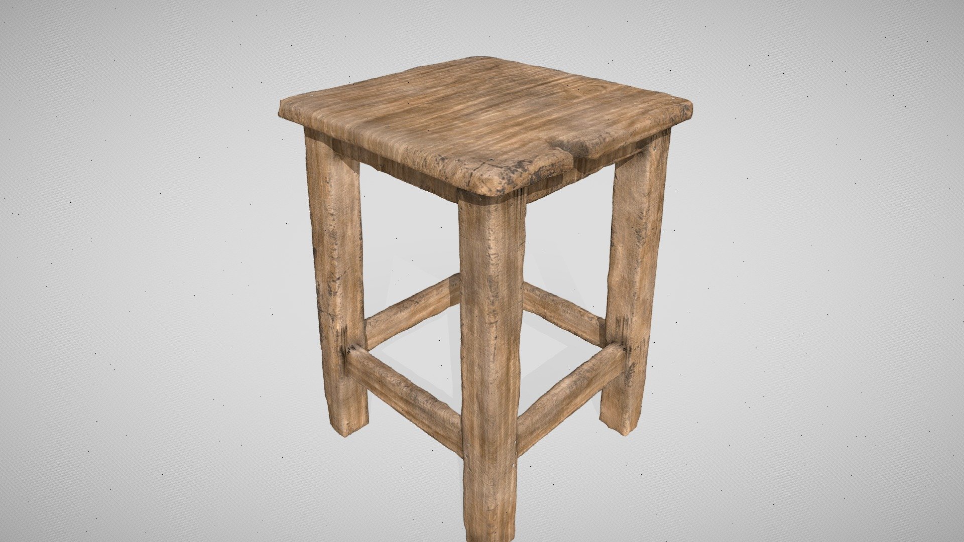 Wooden Stool - Download Free 3D model by OVROO [53159c0] - Sketchfab