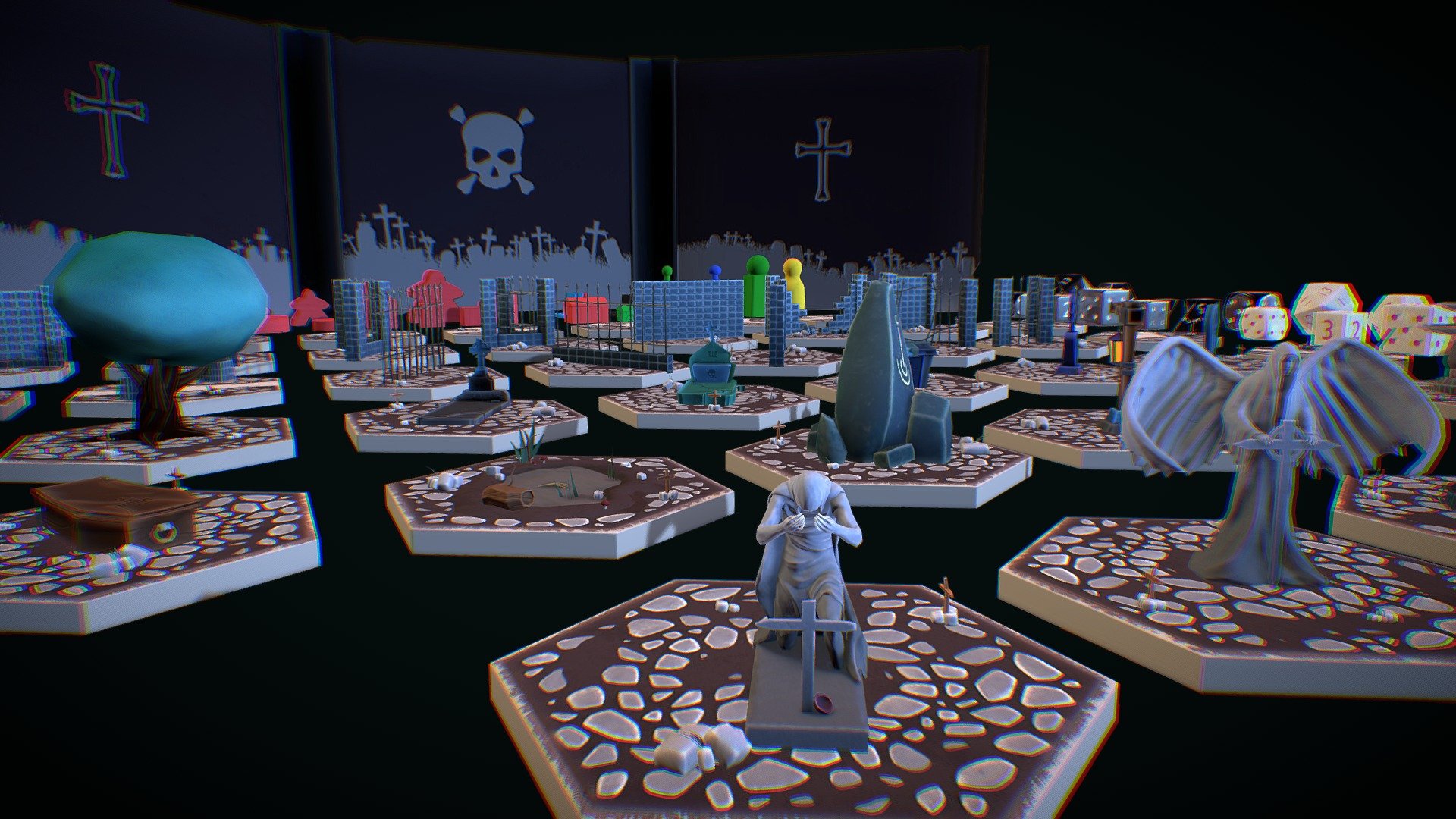 Boardgame Model Pack - Cemetery - Buy Royalty Free 3D model by Animus ...