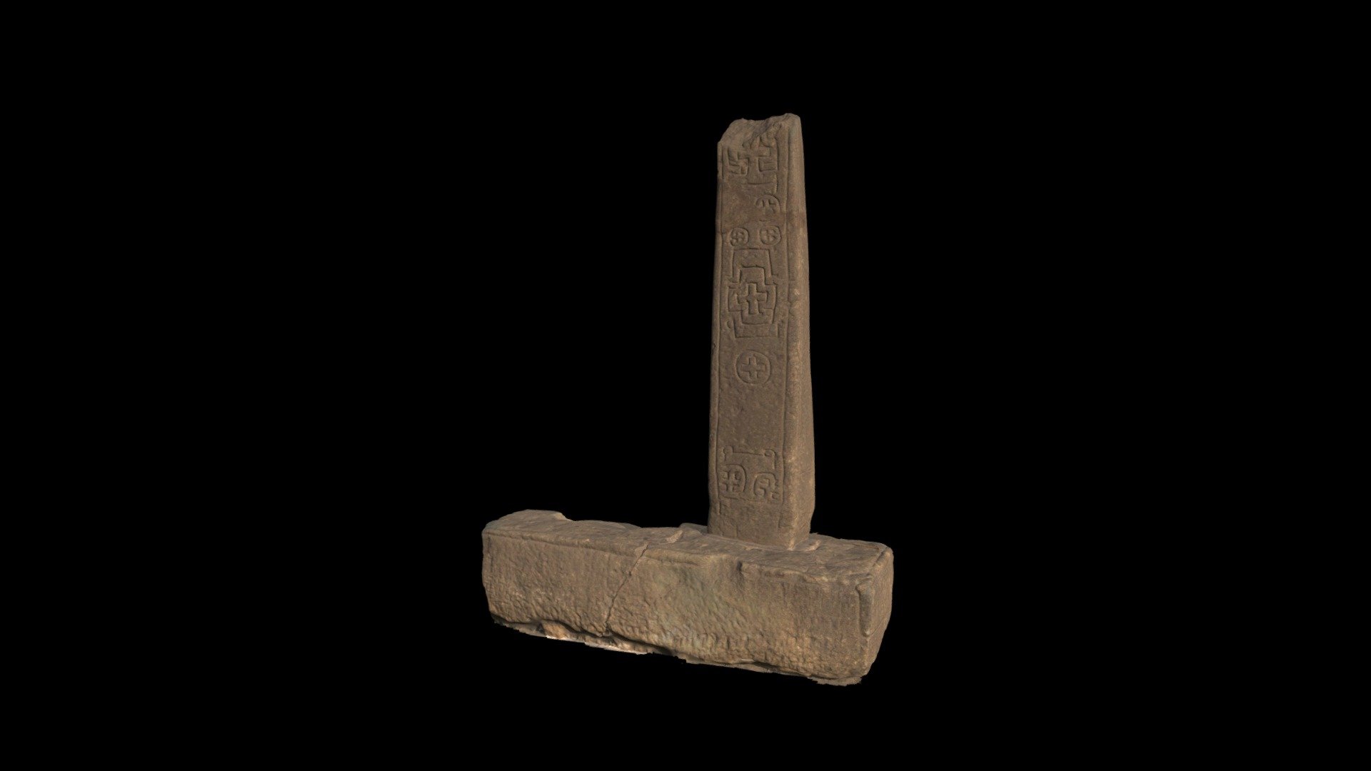 11th Century Stone Cross at Ecclesfield Church - 3D model by Dr ...