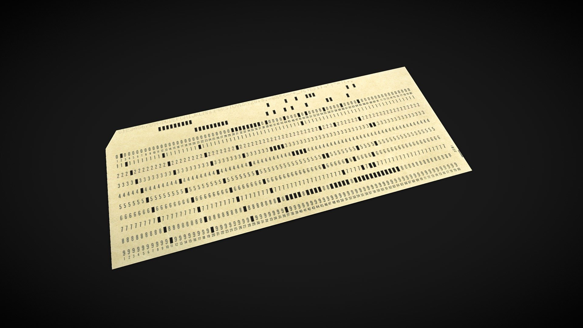 Punch Card - 3D model by wboony [531b7b0] - Sketchfab