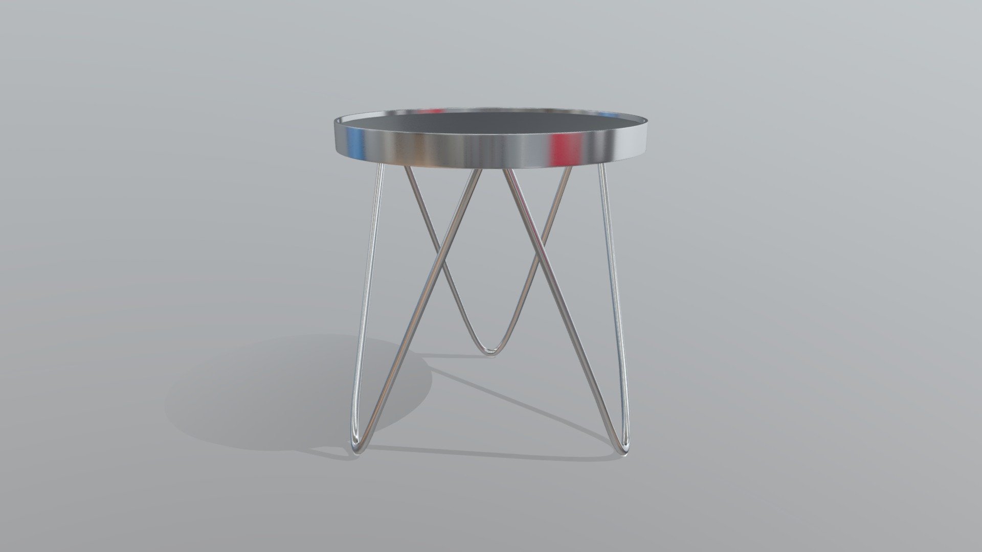 V-legged Silver table - 3D model by zeg.ai [531e5c2] - Sketchfab