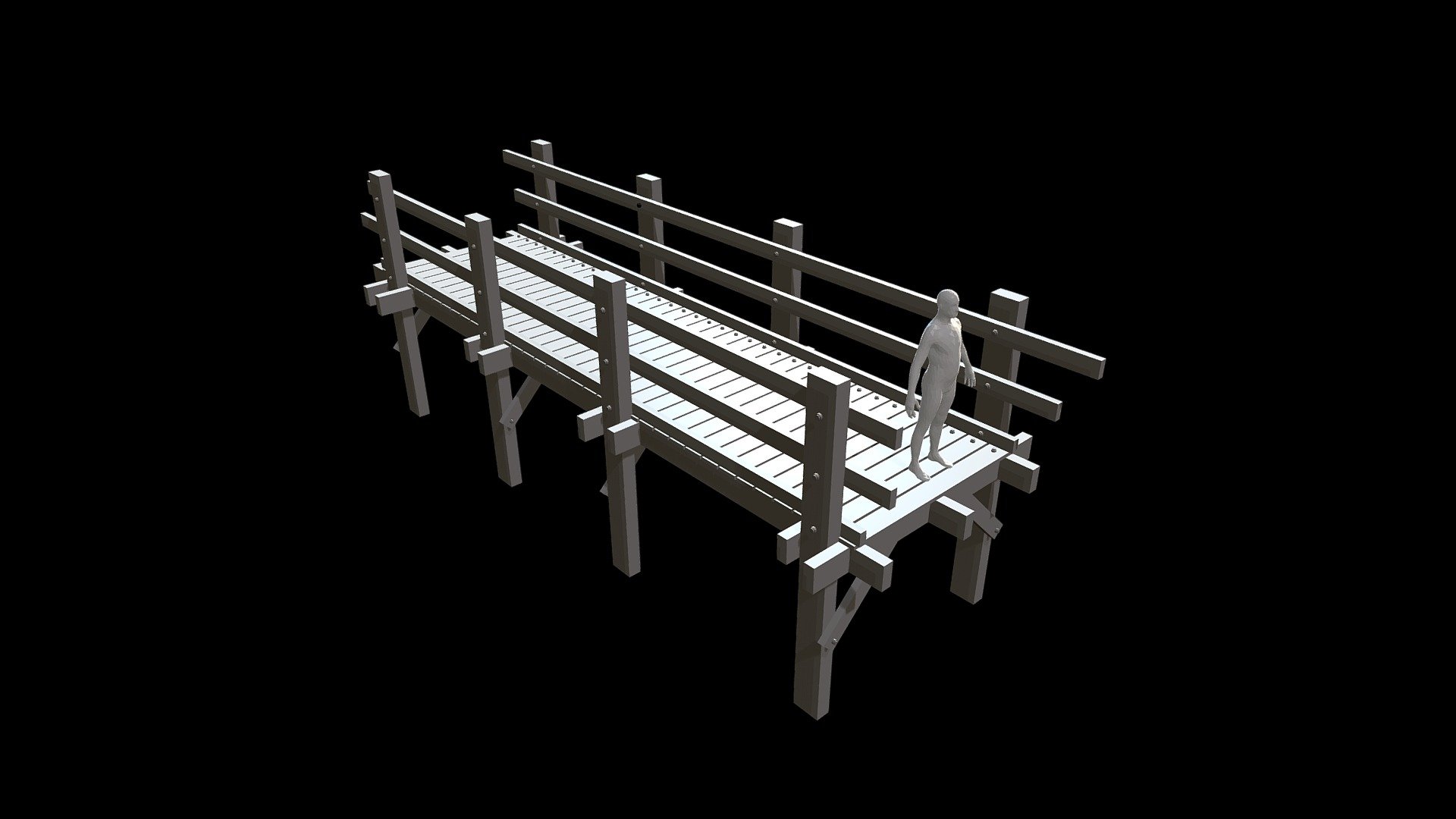 LOW POLY WOODEN OLD BRIDGE - 3D model by Noel Esperanza (@noeldesigns ...