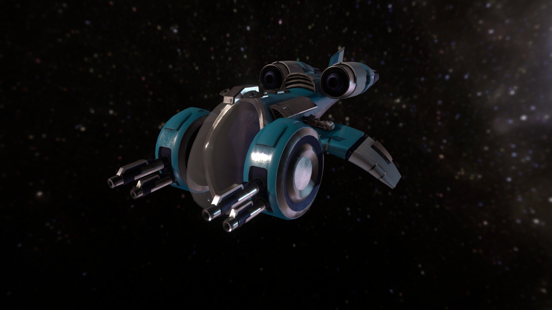 Cartoon Spaceship - Download Free 3D model by Iñaki "nani" Zabalgoitia ...