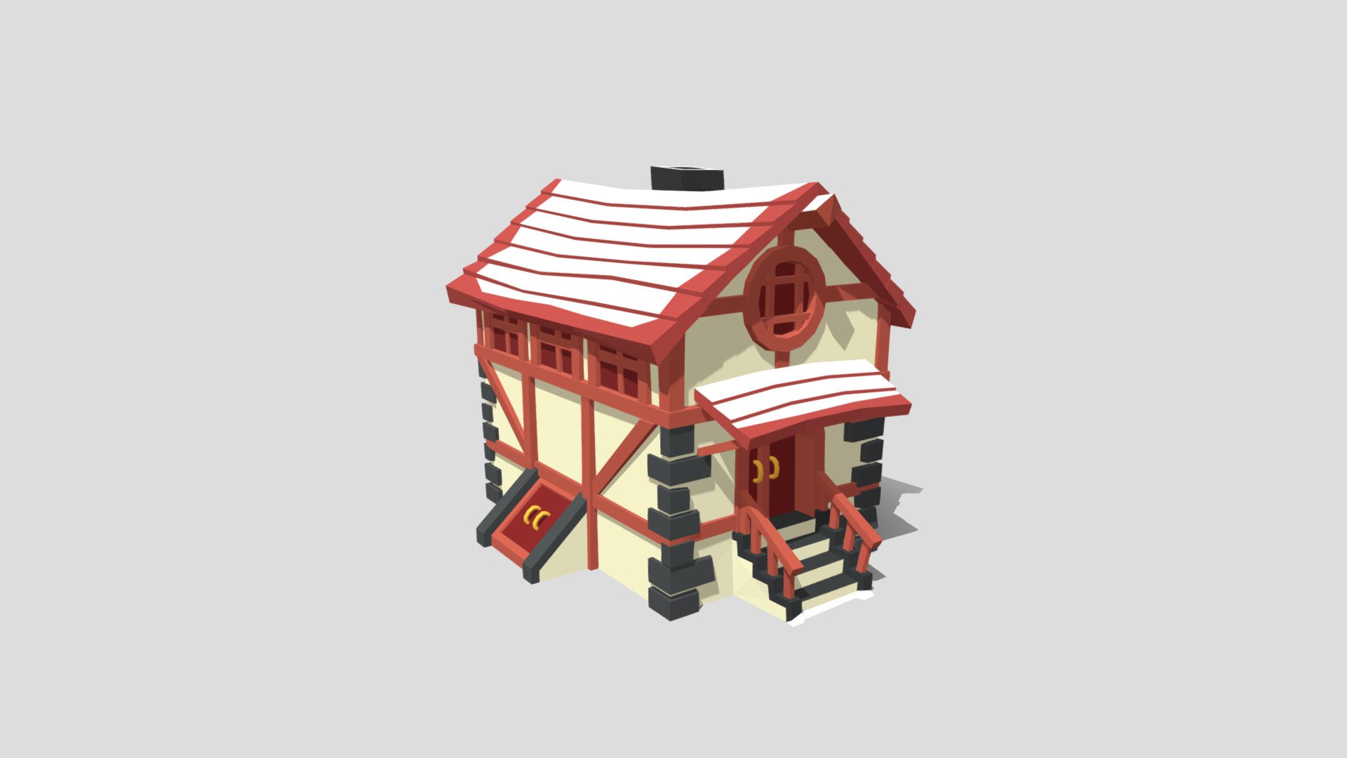 Low poly medieval house 3 - Download Free 3D model by assetfactory ...