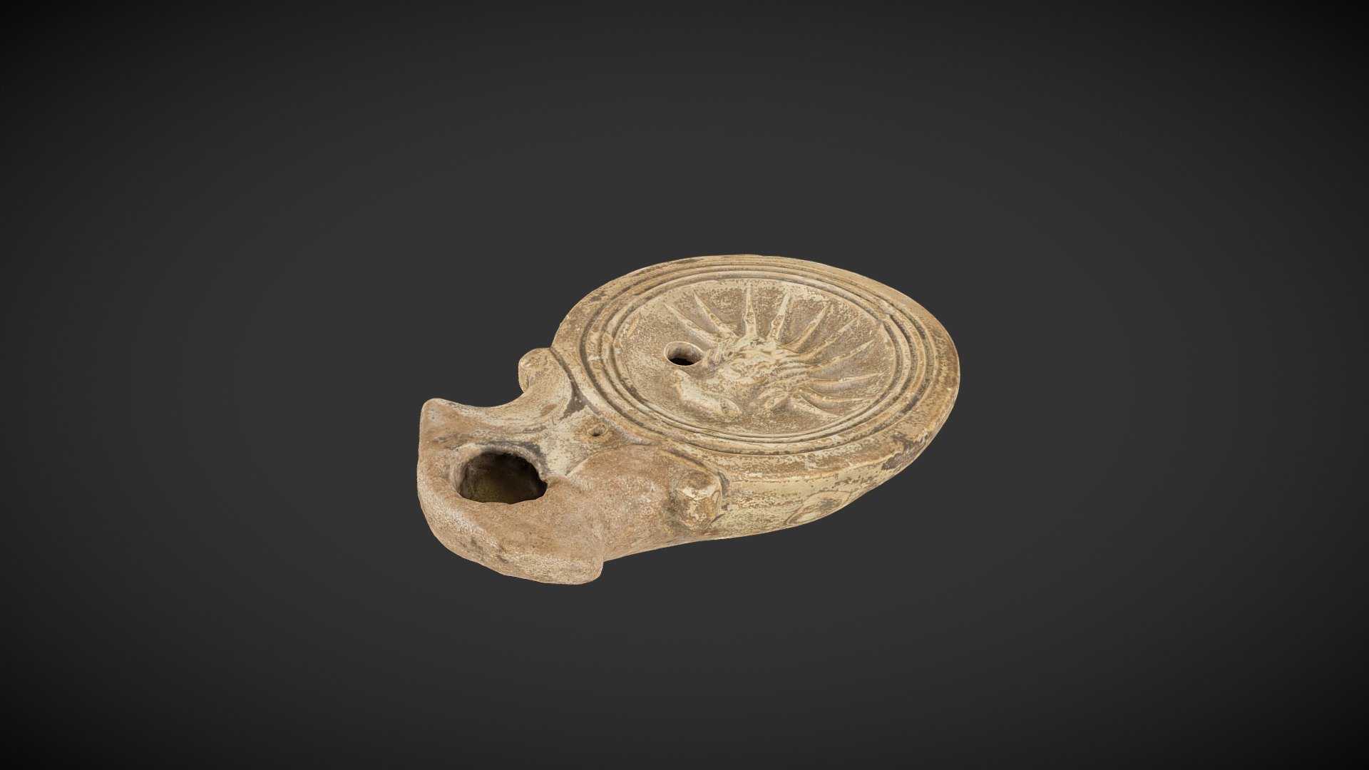 2018.52 Roman lamp with Sol motif - 3D model by Faculty of Arts ...