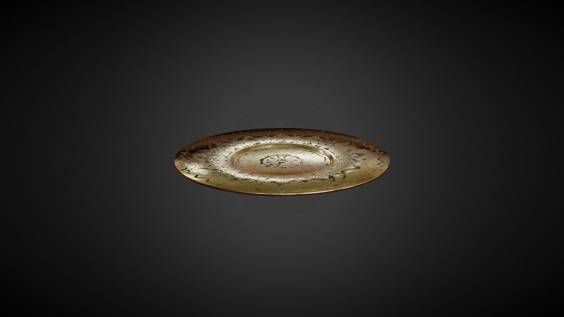 Old Golden Plate - 3D model by Roberto (@robertorp) [532b255] - Sketchfab