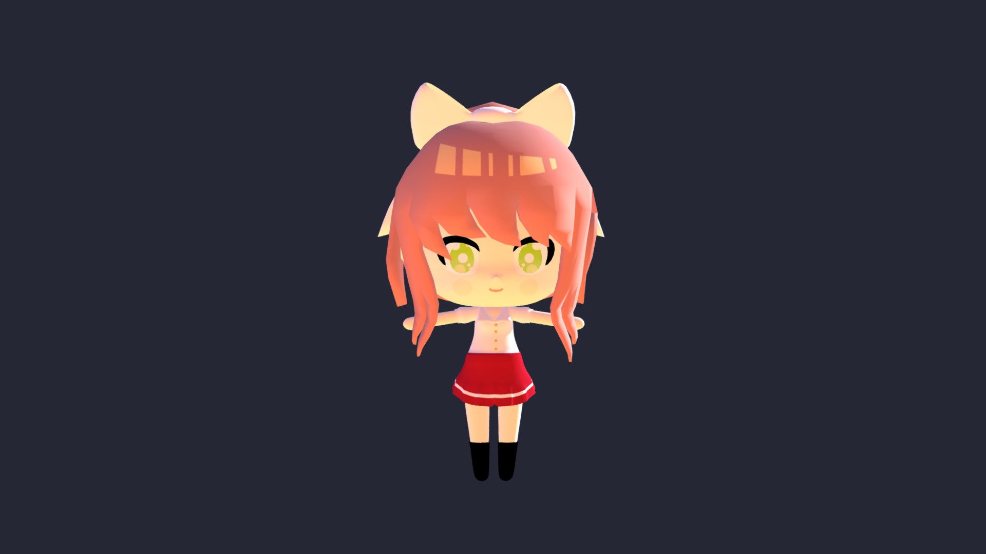 Monika Casual Chibi - Doki Doki Literature Club - 3D model by Miaru3d ...