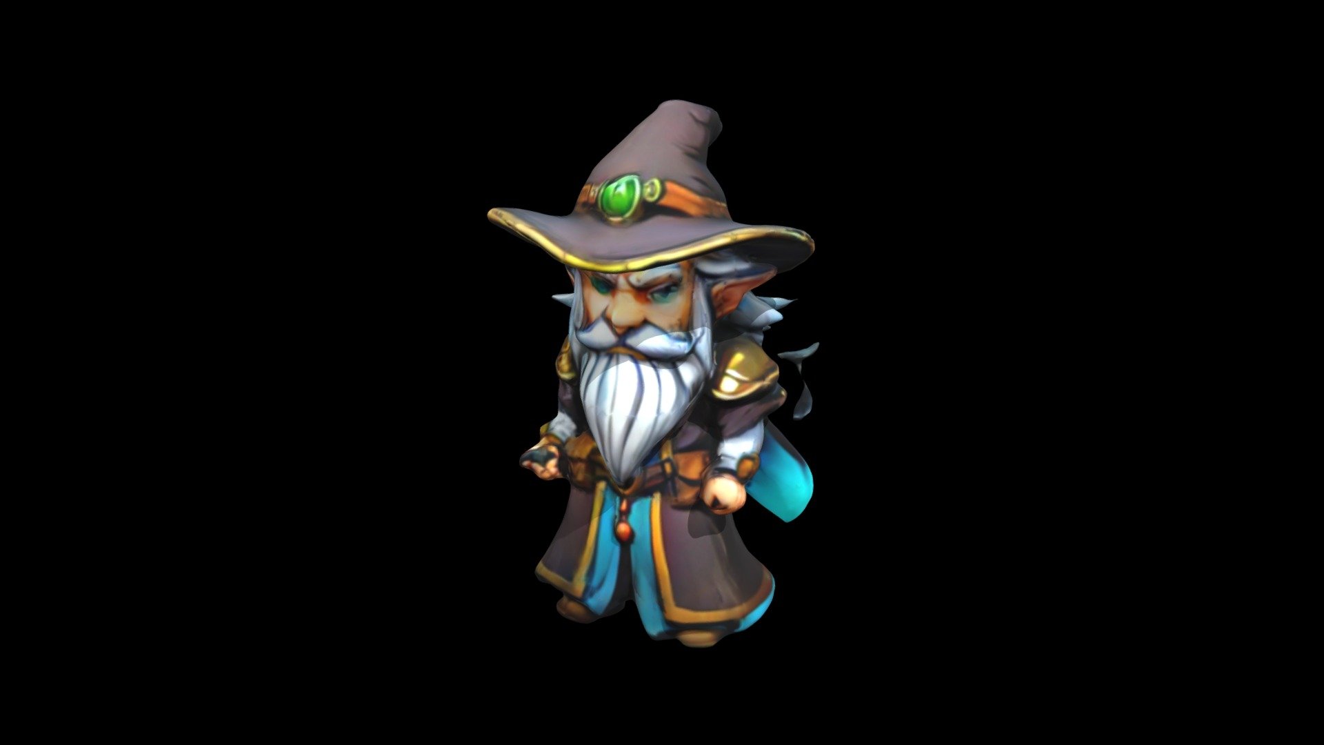 "Grand wizard cartoon character with a serious e - Download Free 3D ...