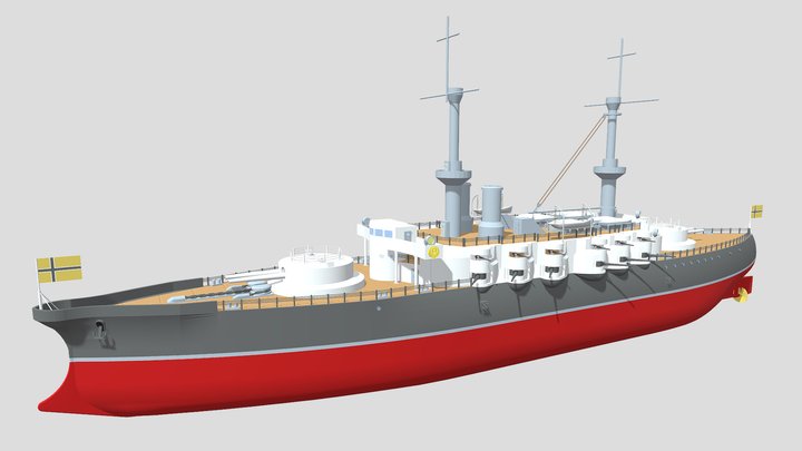 Pre-dreadnought 3D models - Sketchfab
