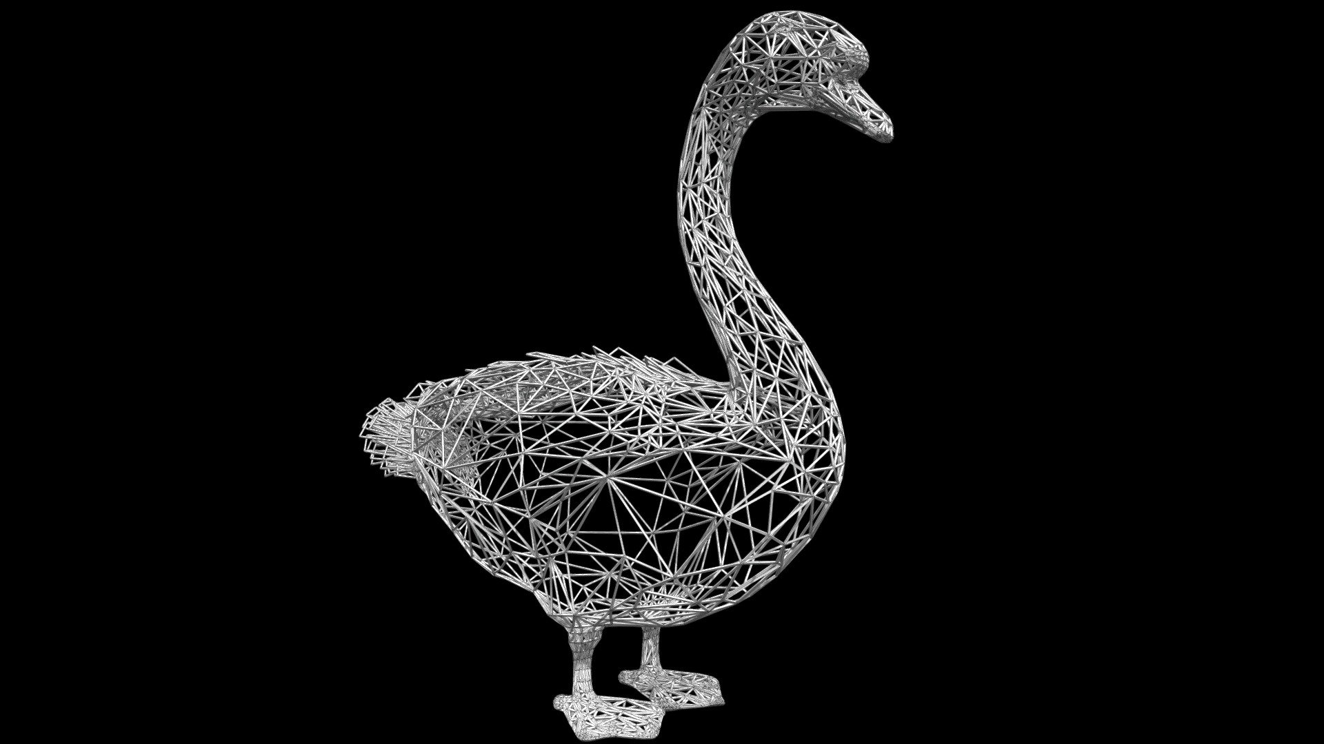 SWAN WIREFRAME - Buy Royalty Free 3D model by DTA DESIGN STUDIO ...