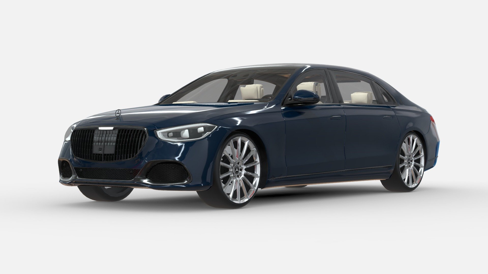 Model 3D Mercedes Benz S600 Maybach - Buy Royalty Free 3D model by ...