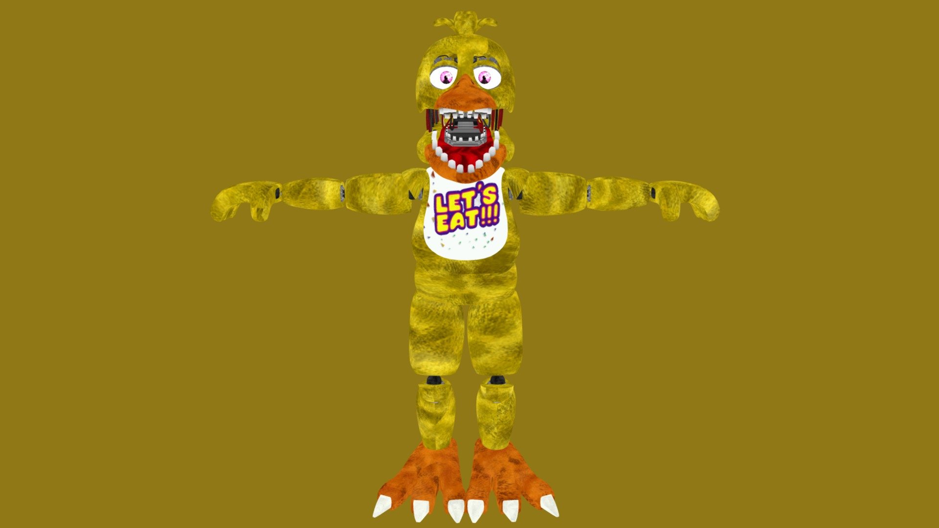 Unwithered-chica - Download Free 3D model by 🩸Bloodmc🩸 (@Fazbearcool ...