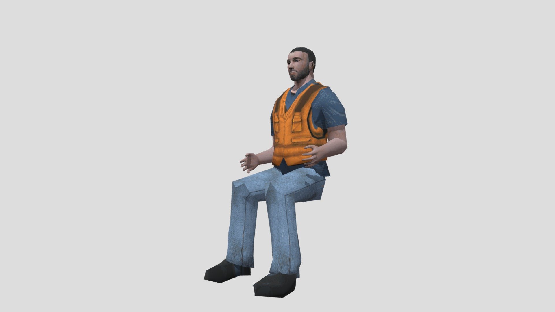 Construction Worker 1 (Seated) 1B - Buy Royalty Free 3D model by Nucity ...