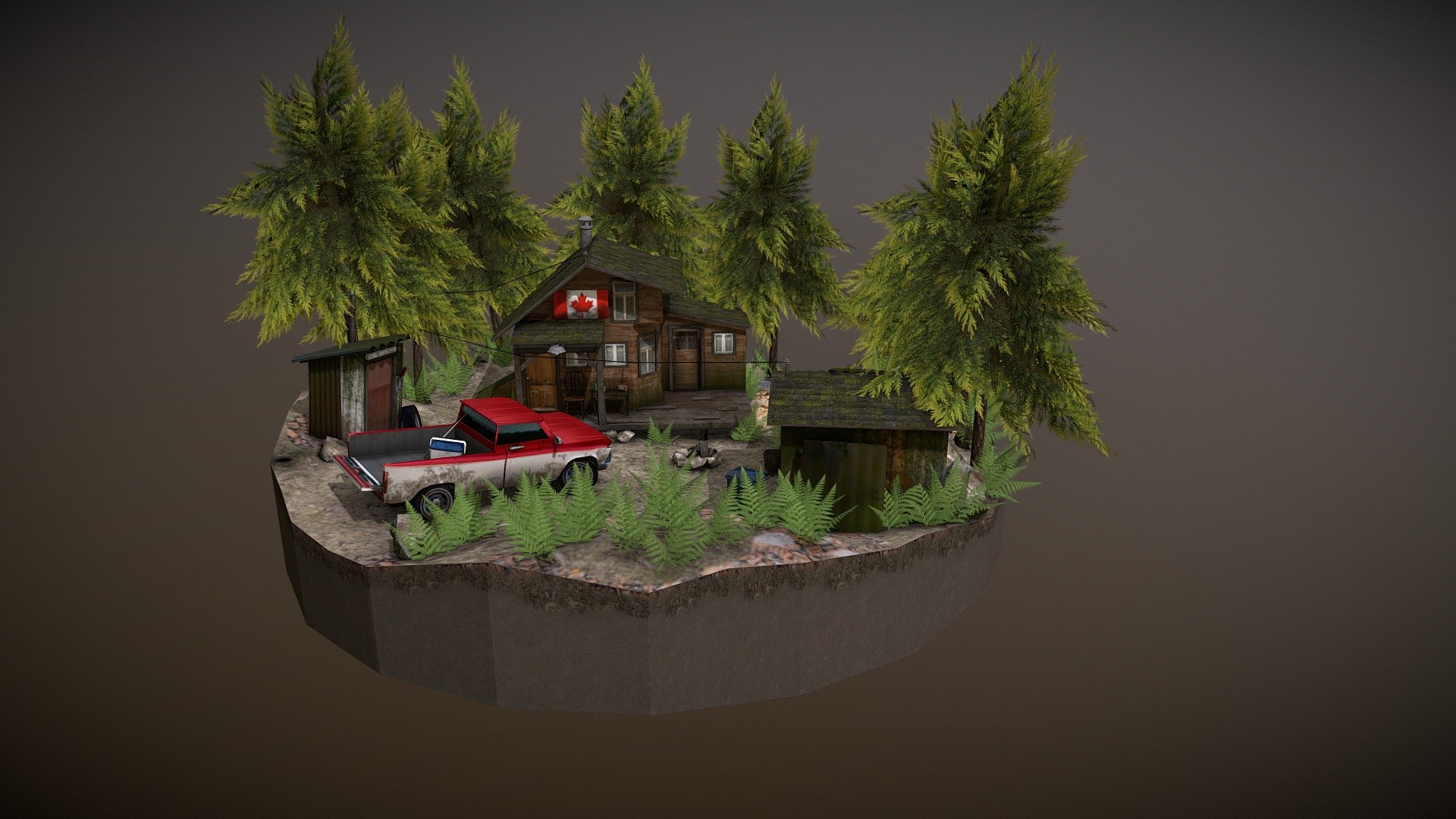 The old forest shack - Download Free 3D model by woutdecroos [534af4c ...