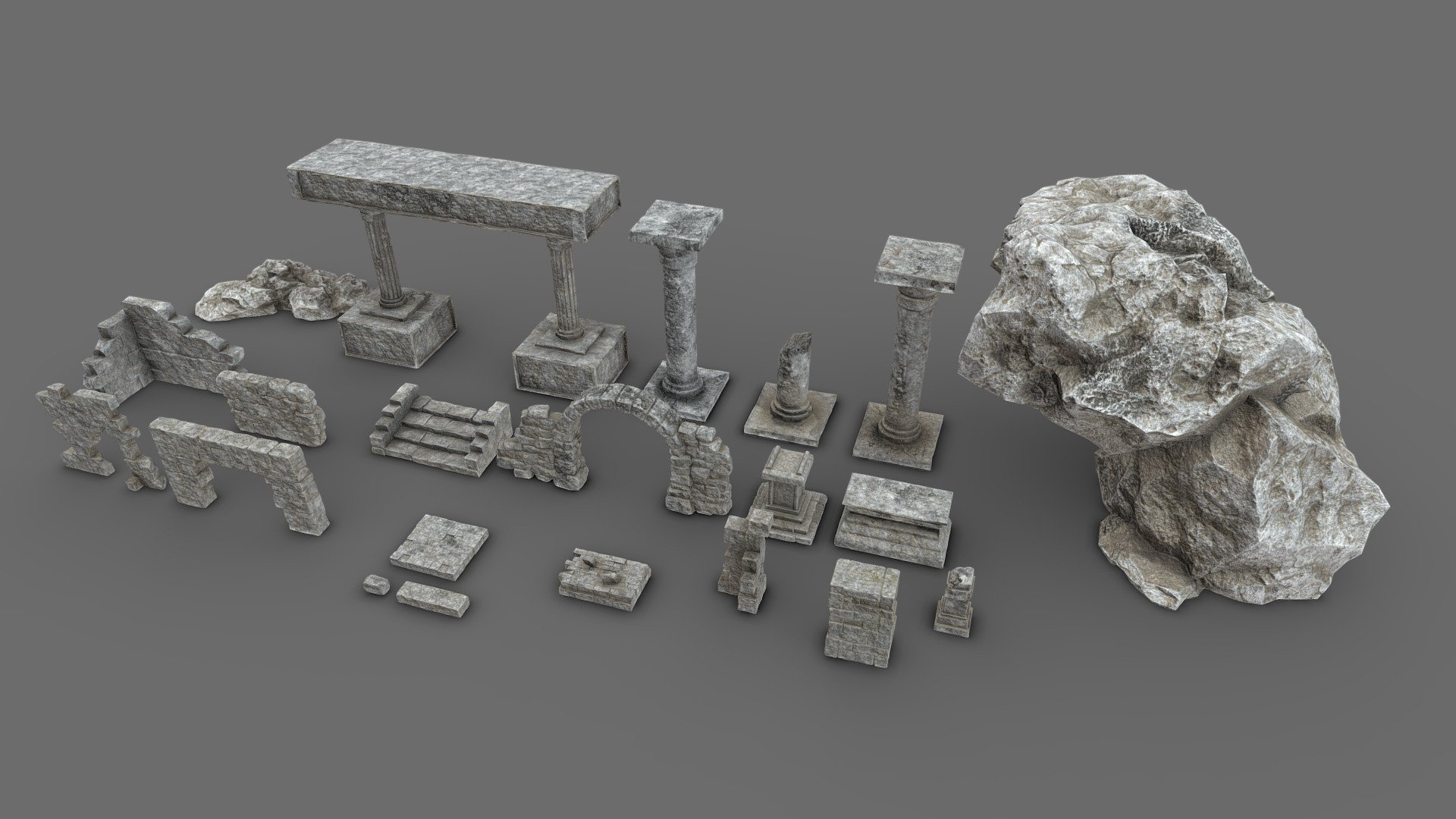Ancient Ruins Pack - Buy Royalty Free 3D model by Radju [534db75 ...