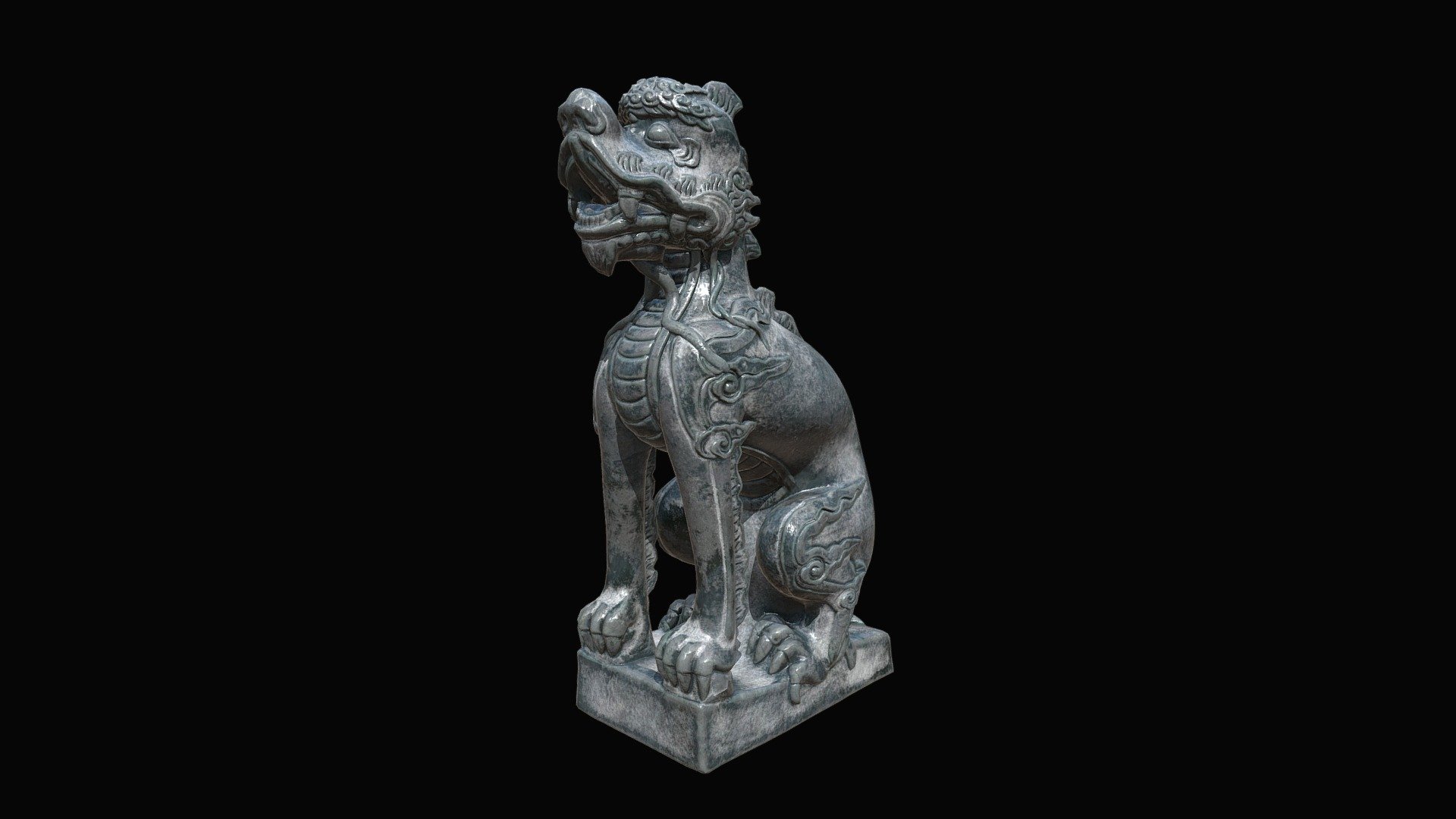 Stone Dogs - Dinh Temples - 17th century - 3D model by ForestStudio ...