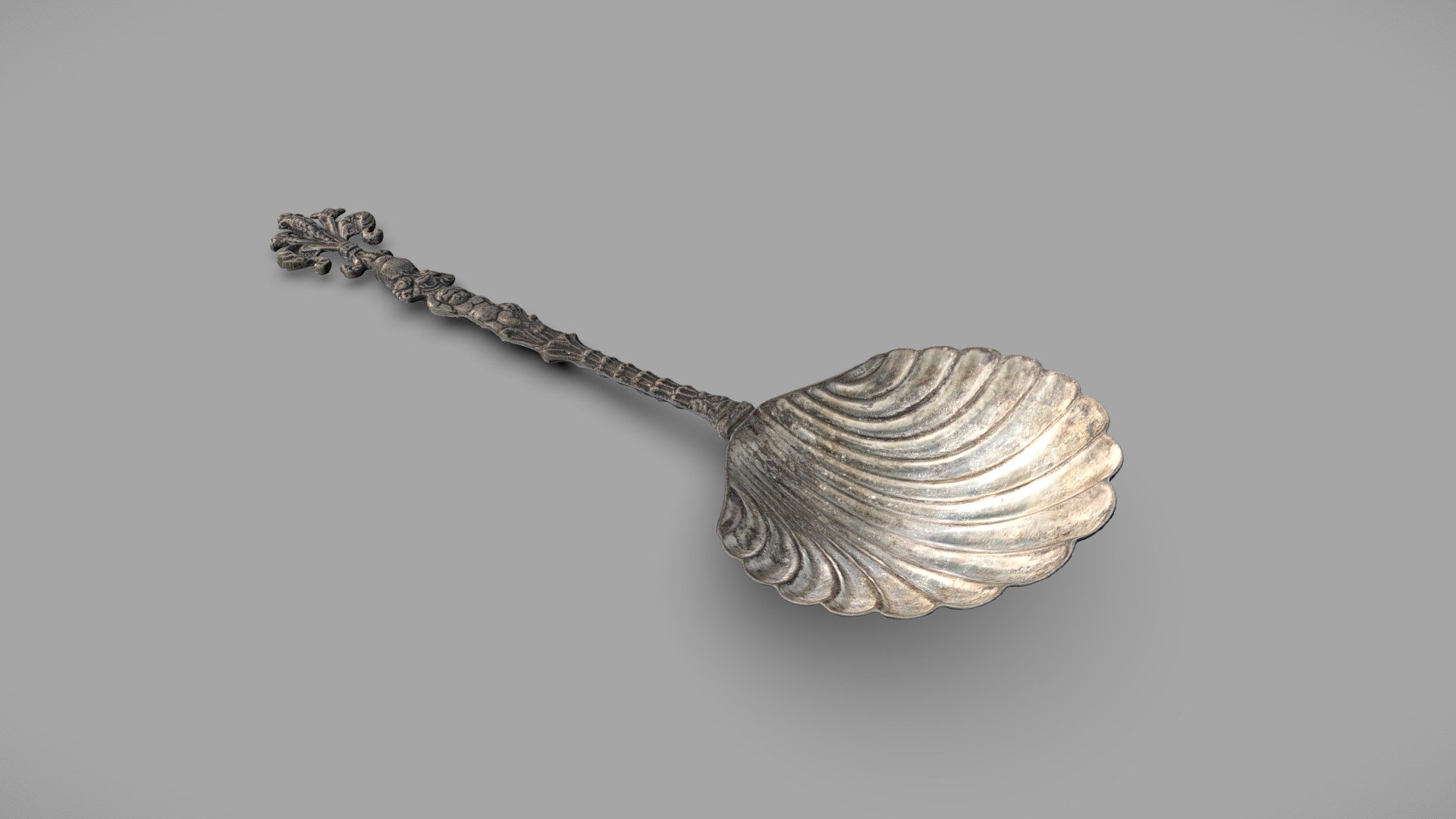 Silver shell spoon - Download Free 3D model by Lassi Kaukonen ...