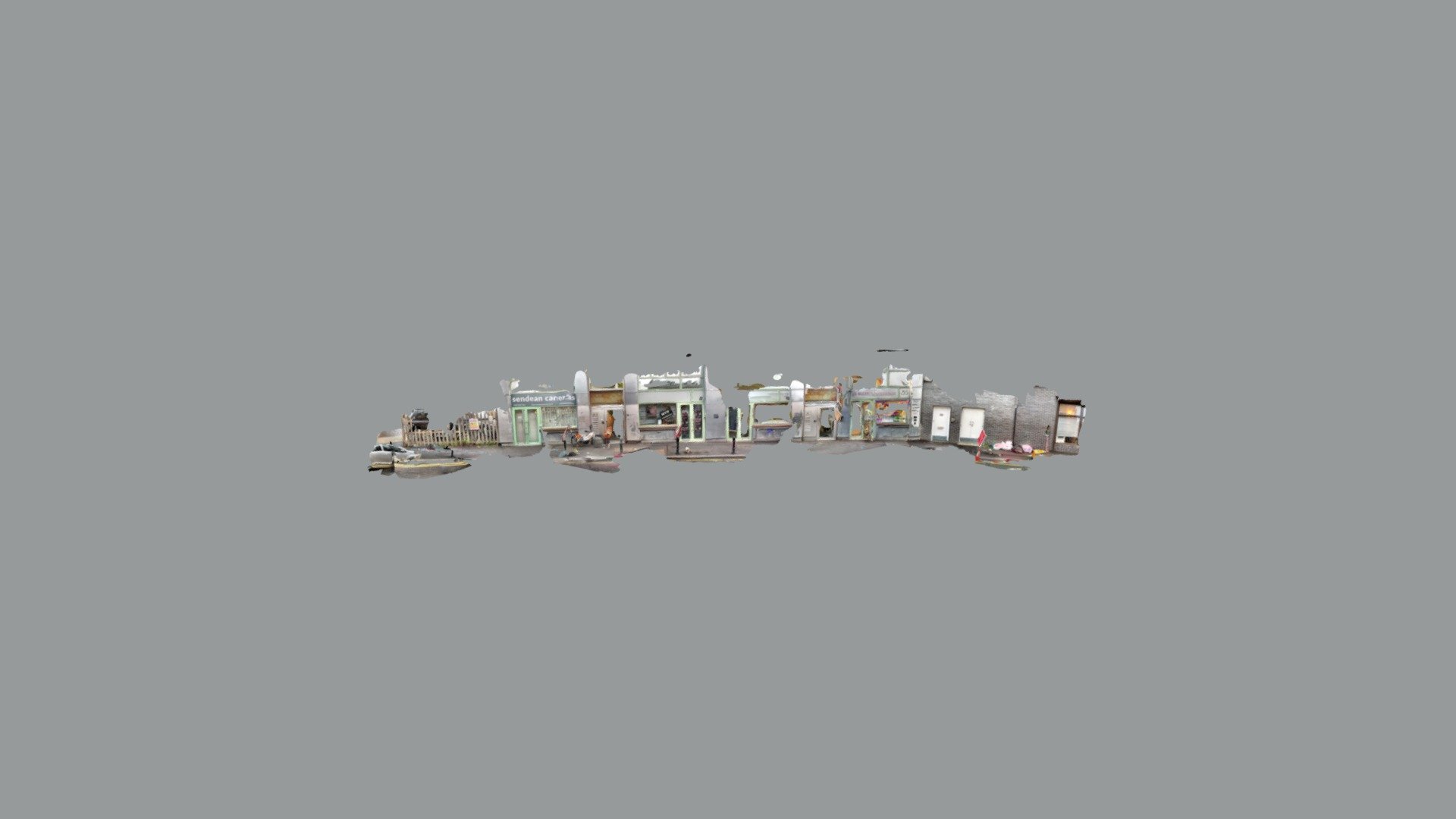 Shops under the bridge - Download Free 3D model by rebeccafrankel ...