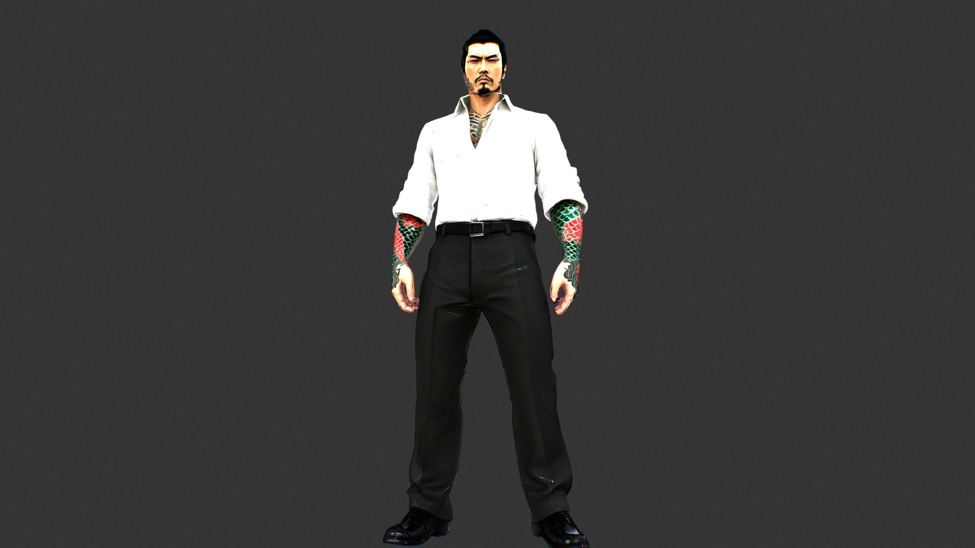 Stylized anime character Japanese yakuza tattoo - Download Free 3D ...