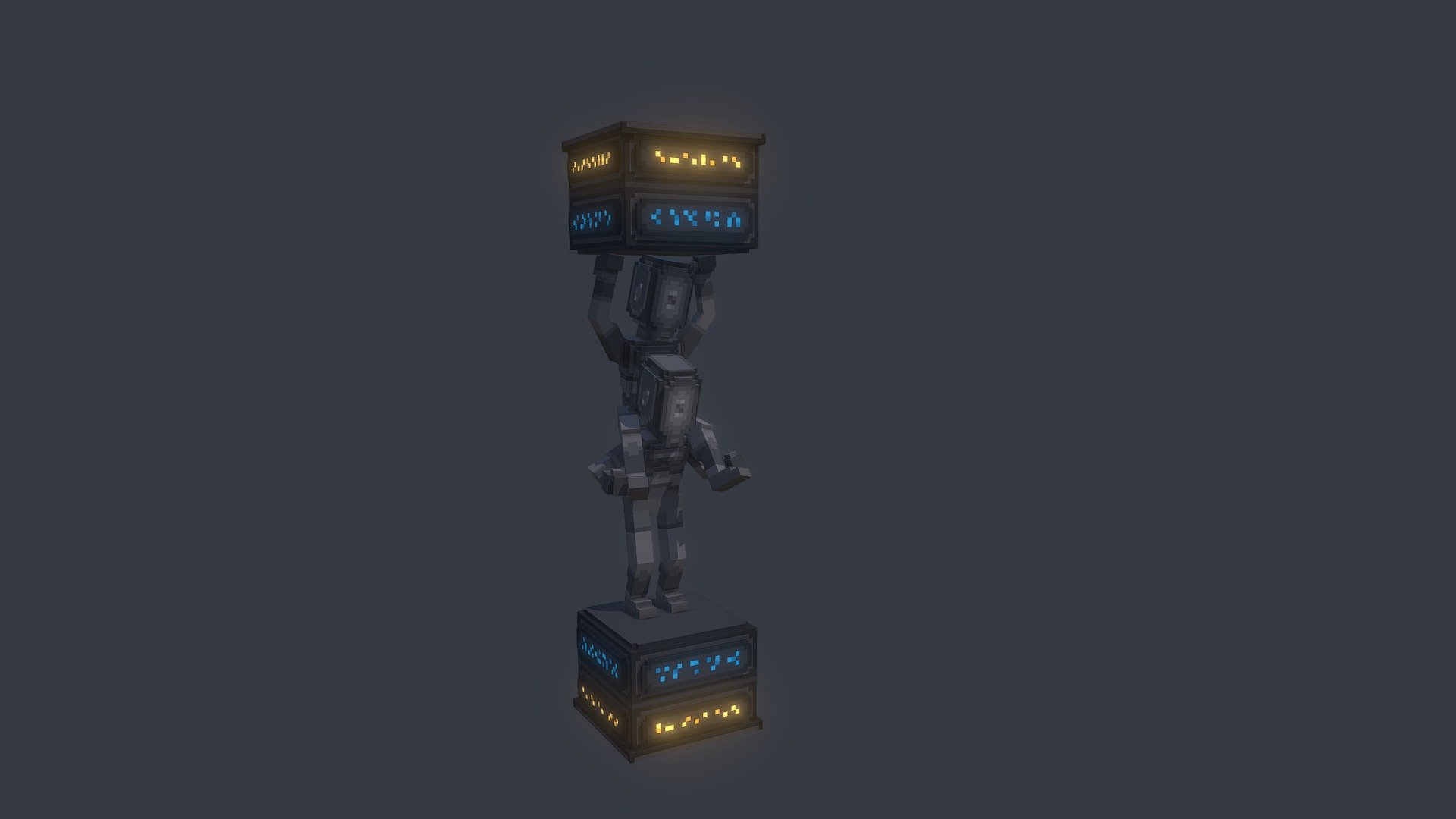 Voxel - Alien Column - 3D model by lynkxira [535a32b] - Sketchfab