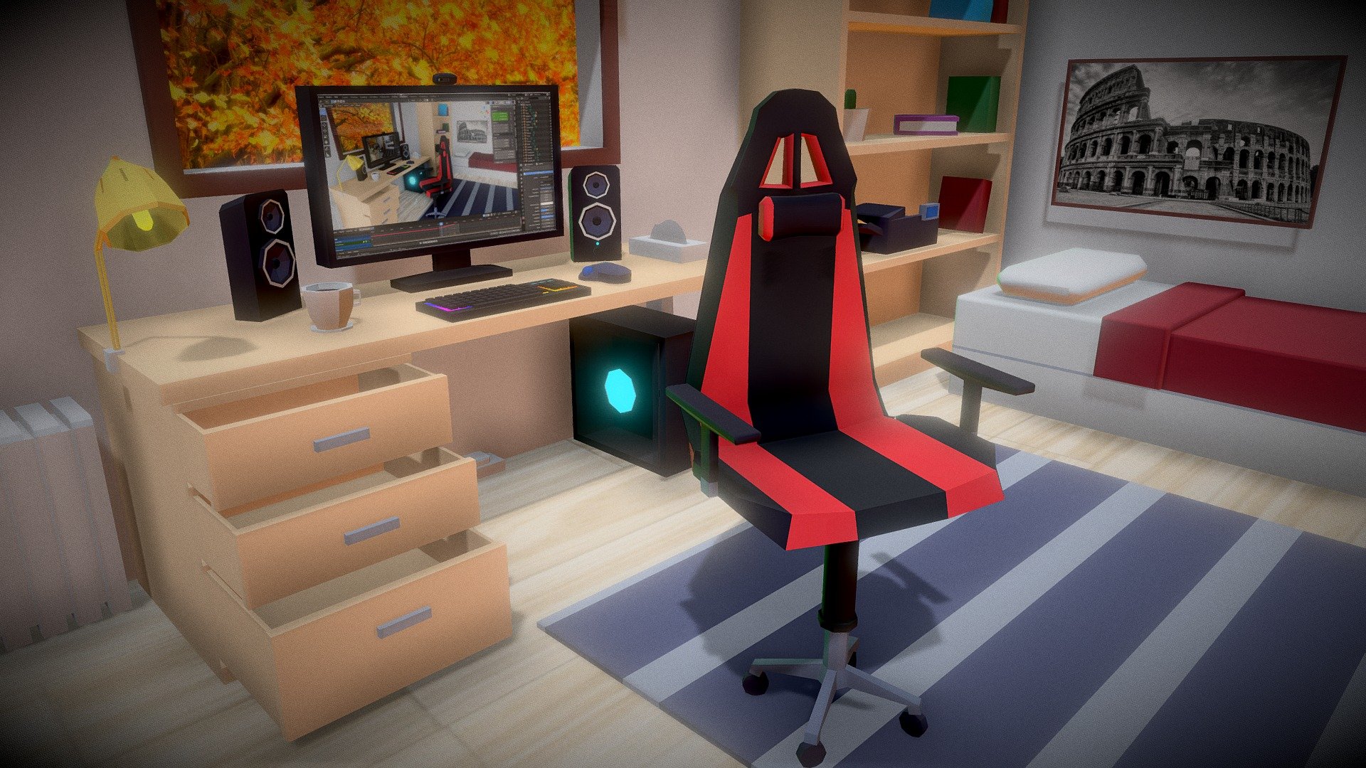 Low Poly Room - Download Free 3D model by Spark Games (@spark-games ...