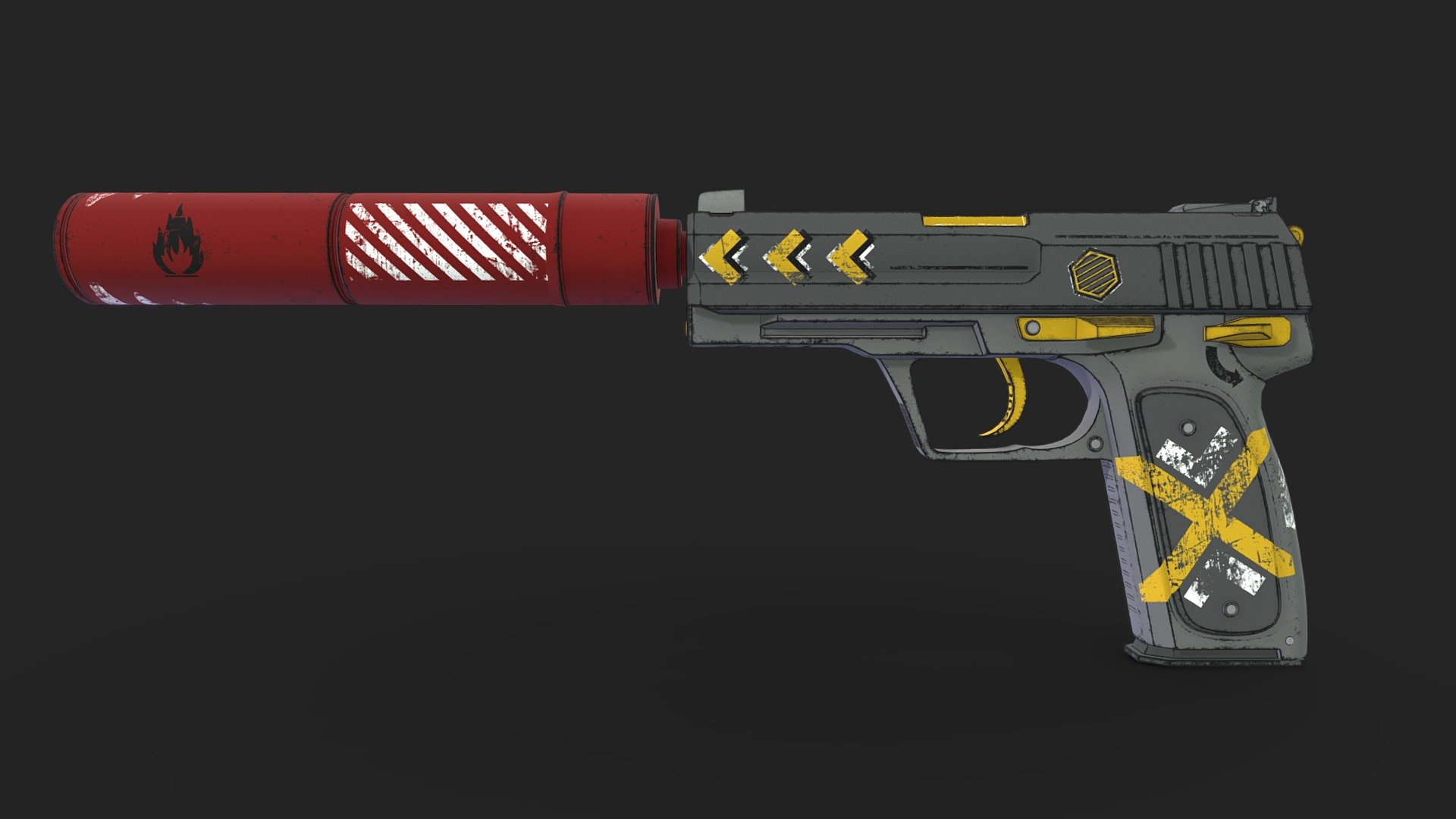 Stylized_USP-S - Download Free 3D model by neyr [535c5d0] - Sketchfab